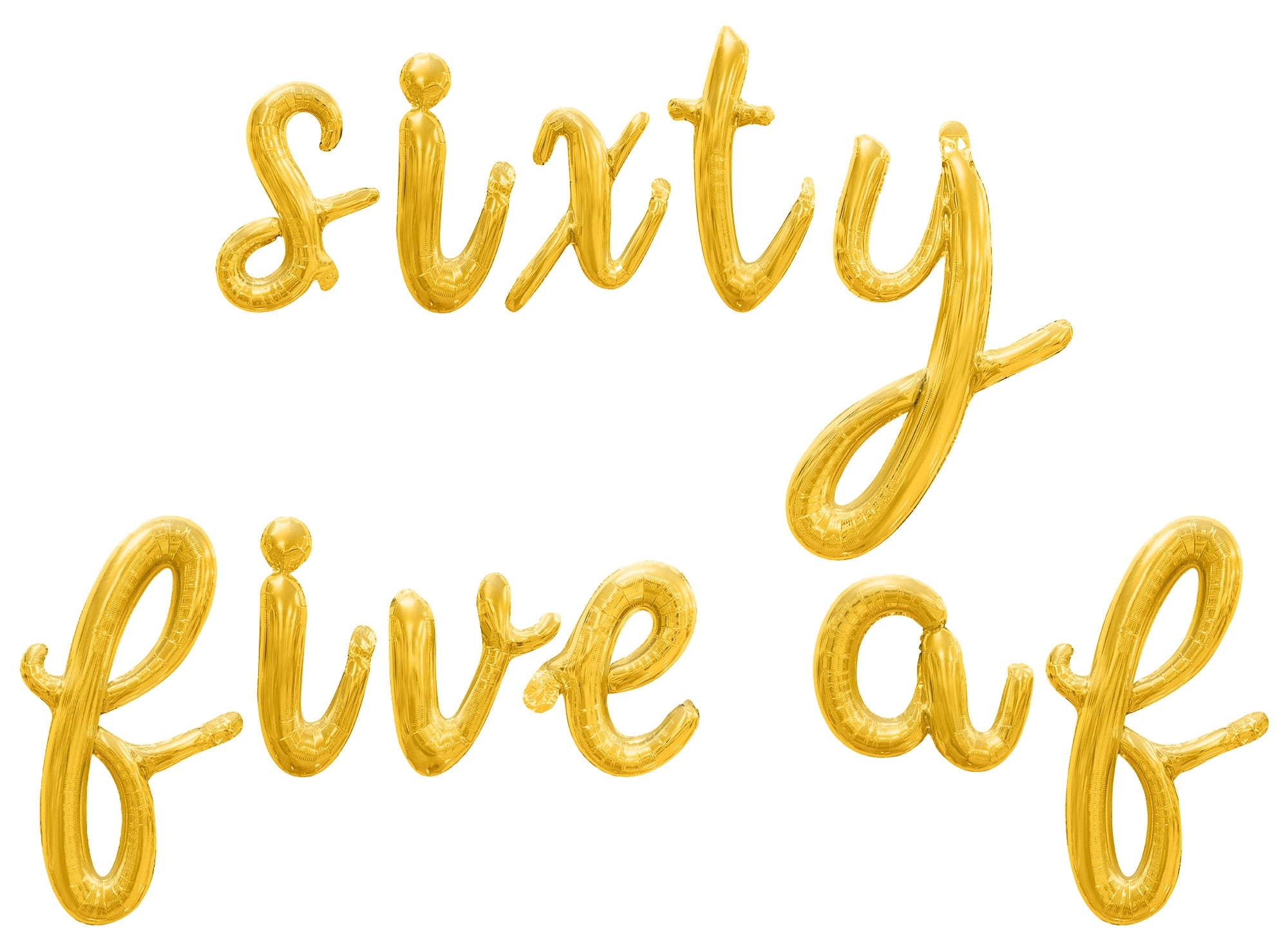 Cursive Script Letter Balloons - SIXTY FIVE AF 16" Inch Alphabet ...