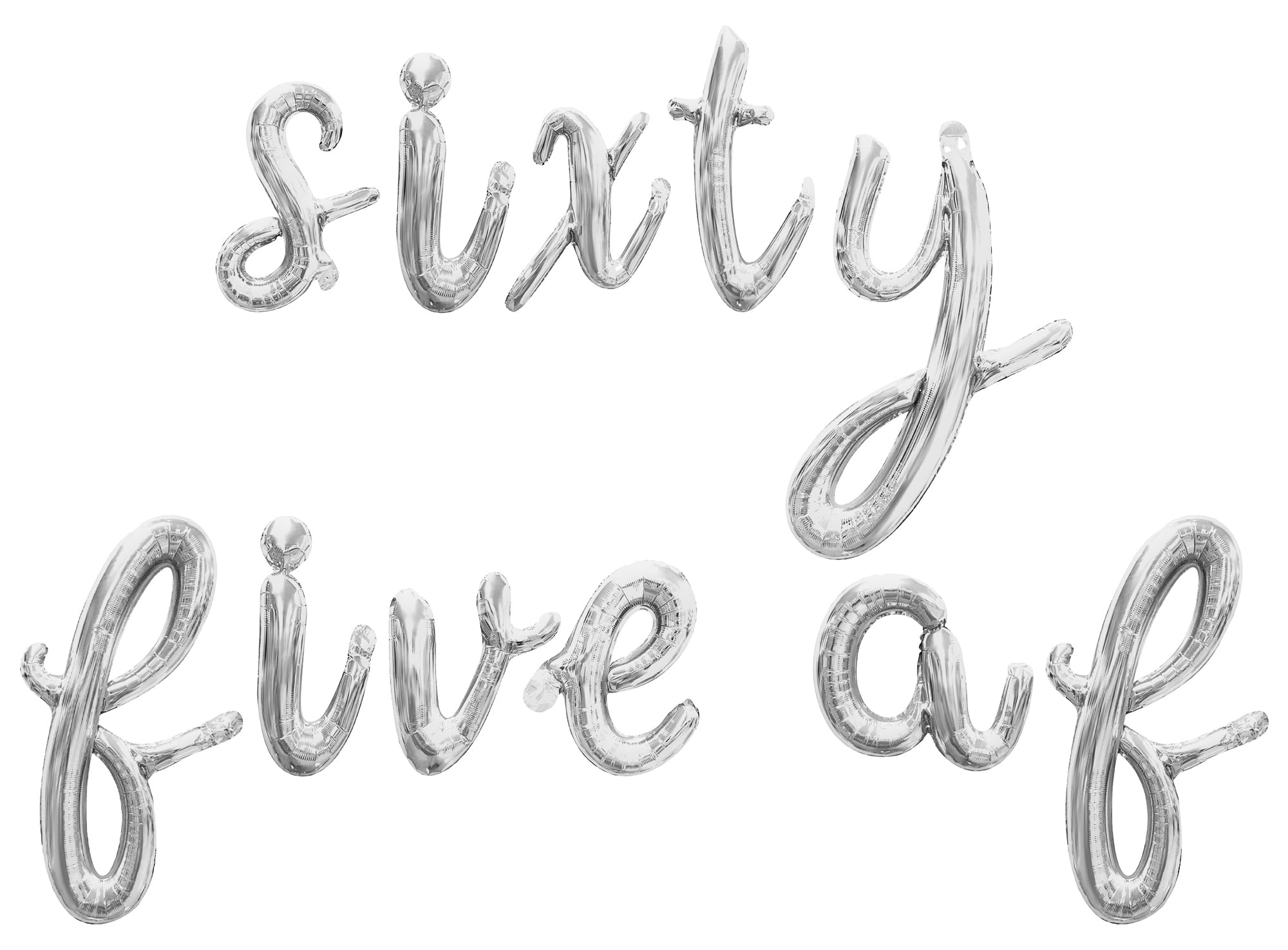 Cursive Script Letter Balloons - SIXTY FIVE AF 16" Inch Alphabet ...