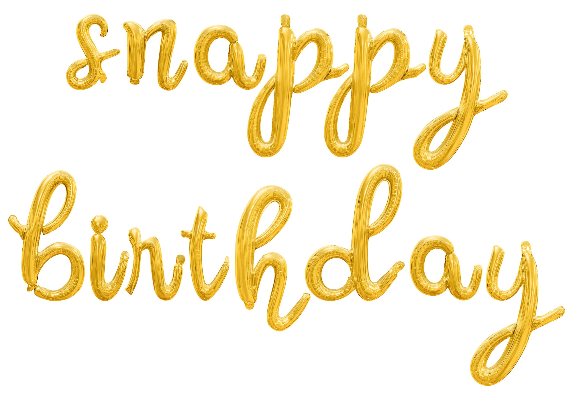 Cursive Script Letter Balloons - SNAPPY BIRTHDAY 16" Inch Alphabet ...