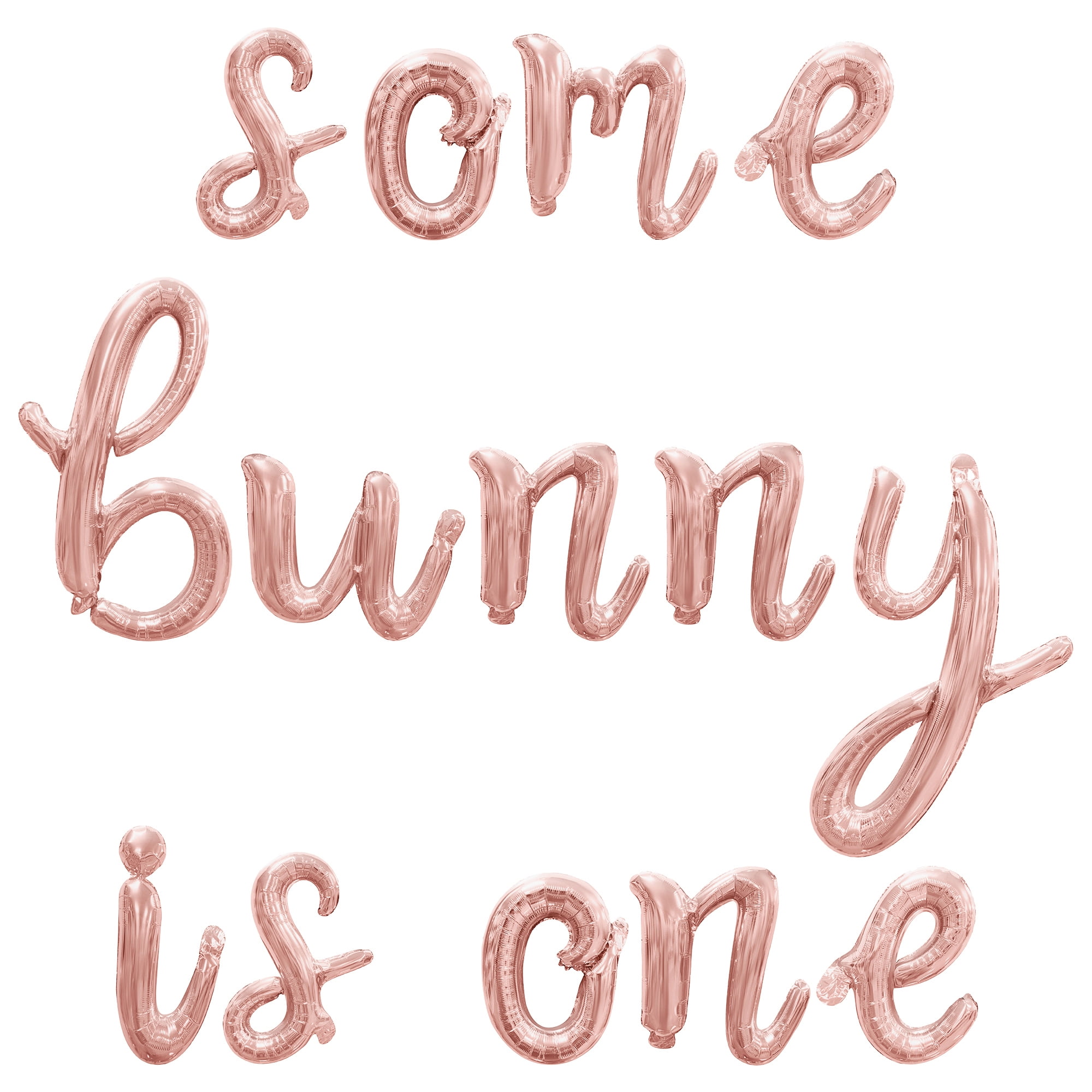 Cursive Script Letter Balloons - SOME BUNNY IS ONE 16" Inch Alphabet ...