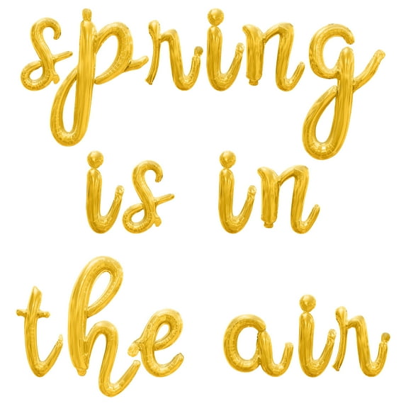 Cursive Script Letter Balloons - SPRING IS IN THE AIR 16" Inch Alphabet ...