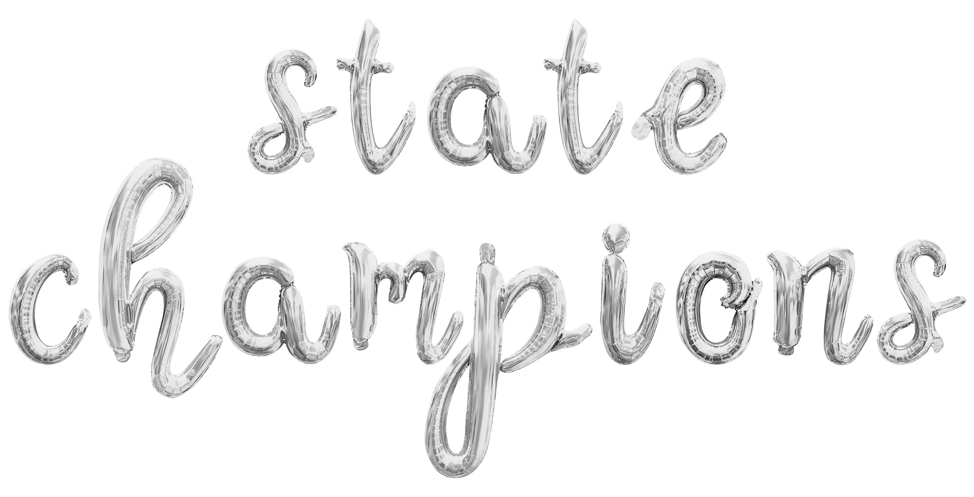 Cursive Script Letter Balloons - STATE CHAMPIONS 16" Inch Alphabet ...