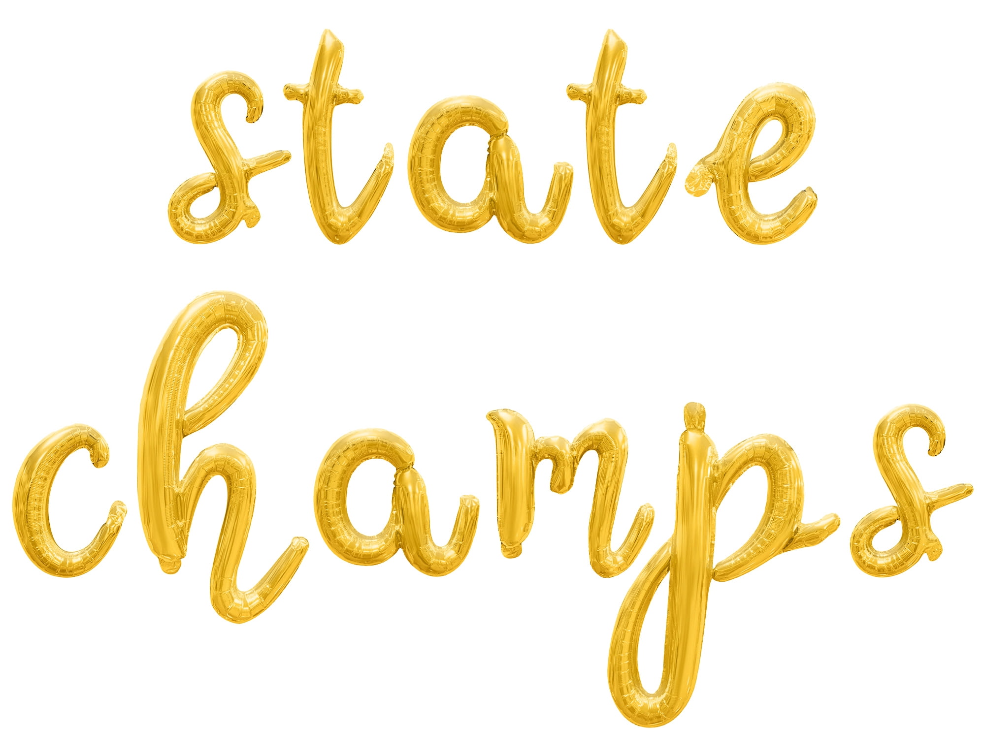 Cursive Script Letter Balloons - STATE CHAMPS 16" Inch Alphabet Letters ...