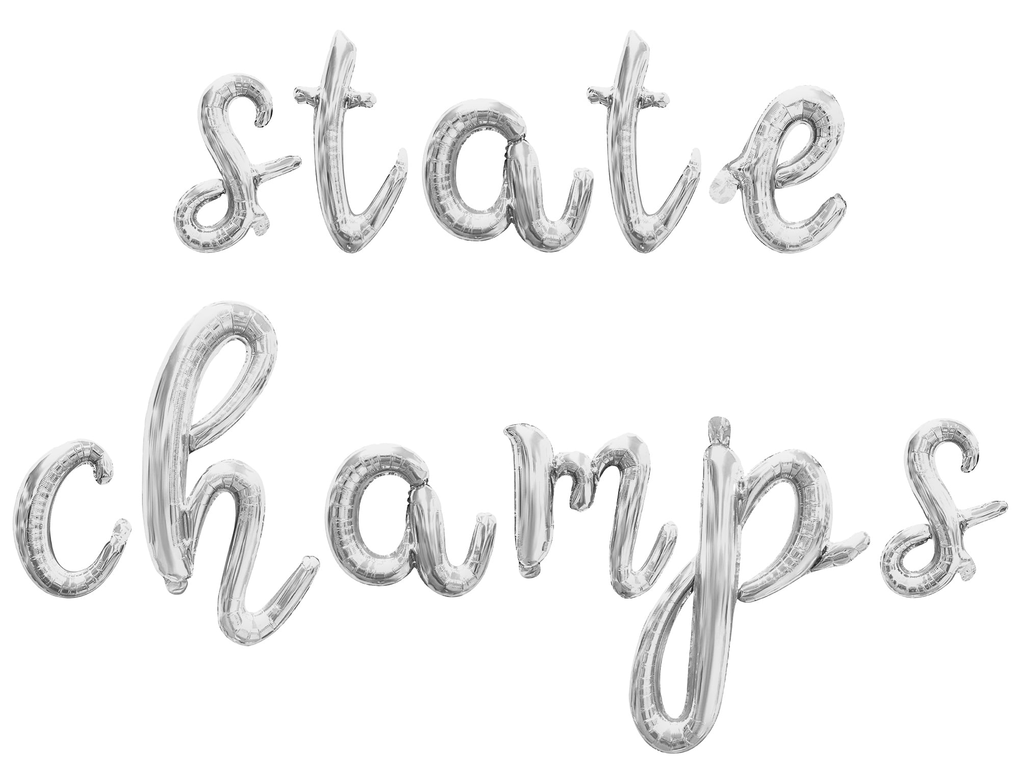 Cursive Script Letter Balloons - STATE CHAMPS 16" Inch Alphabet Letters ...