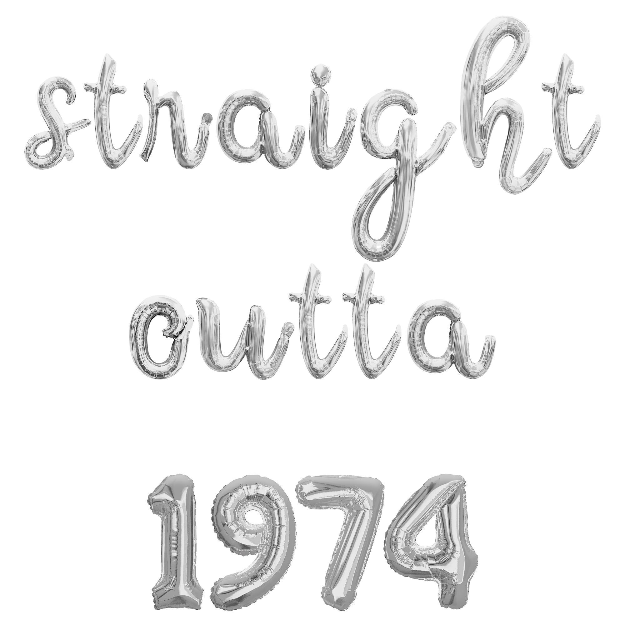 Cursive Script Letter Balloons - STRAIGHT OUTTA 1974 16" Inch Alphabet ...