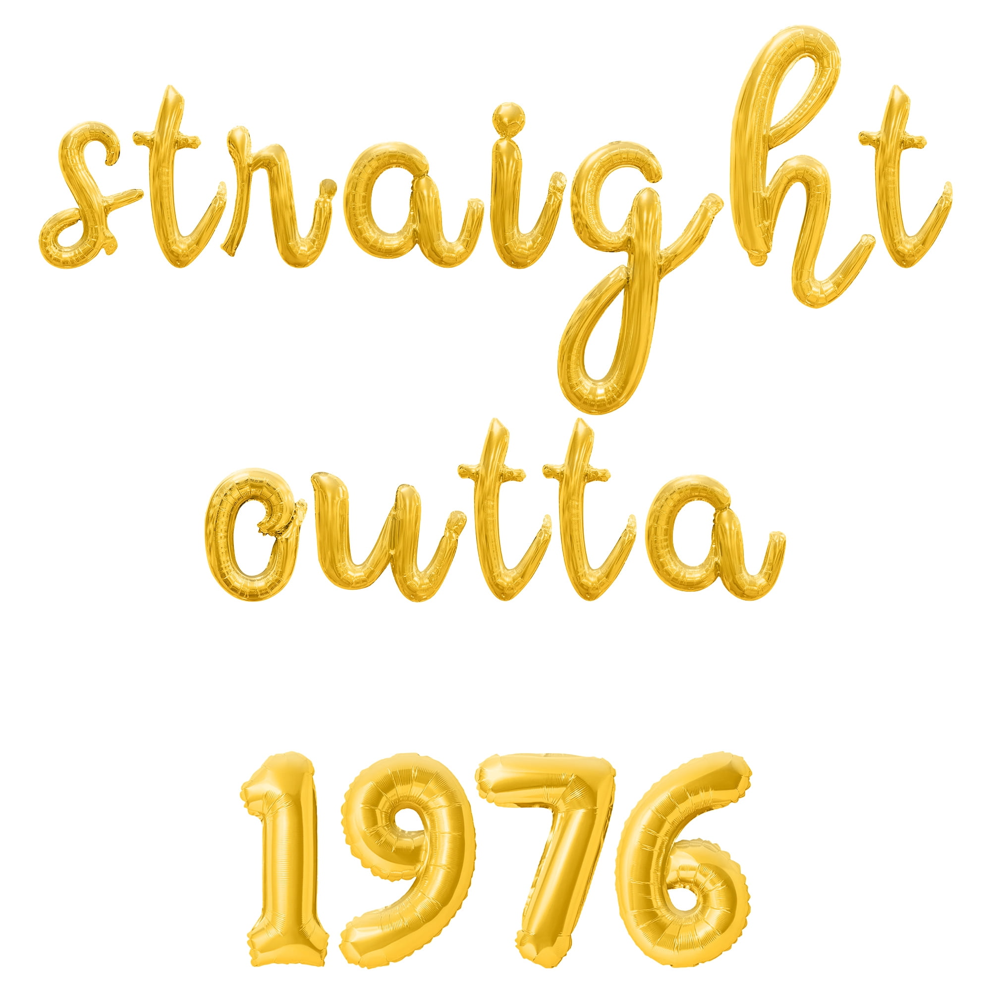 Cursive Script Letter Balloons - STRAIGHT OUTTA 1976 16" Inch Alphabet ...