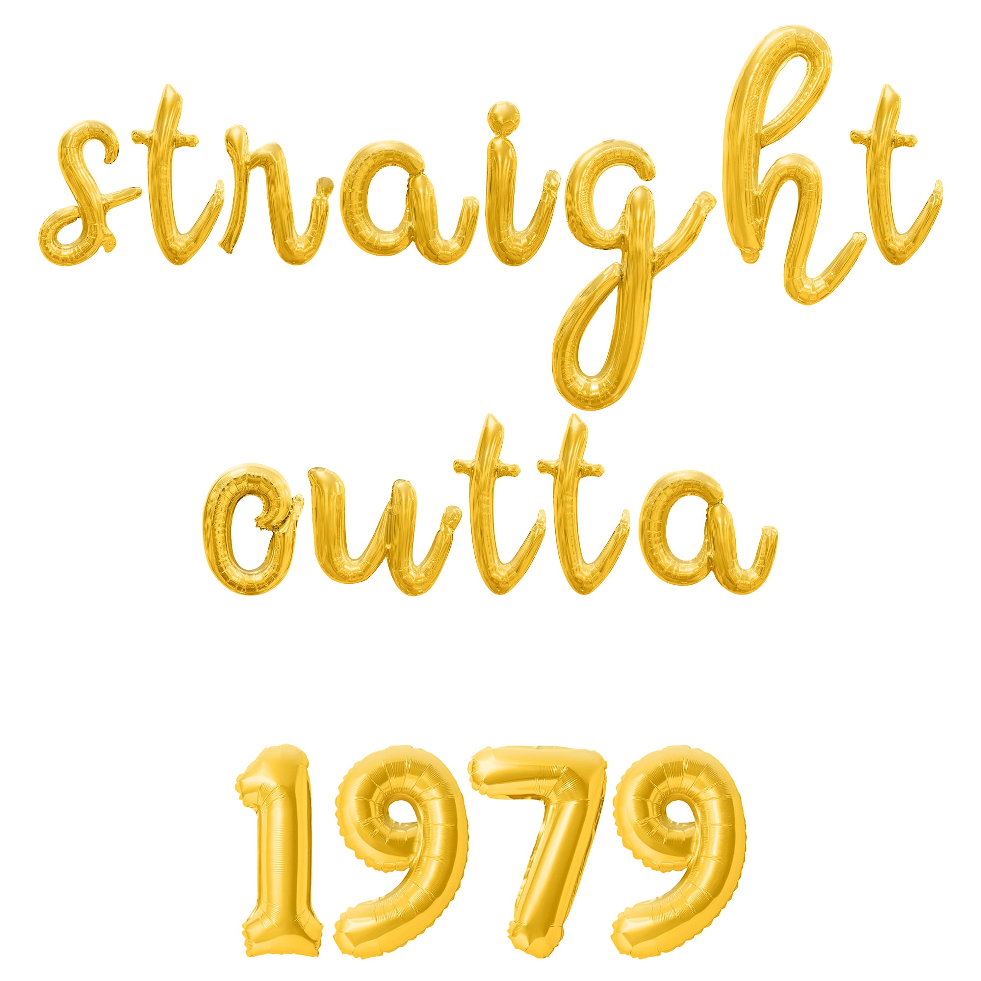 Cursive Script Letter Balloons - STRAIGHT OUTTA 1979 16" Inch Alphabet ...