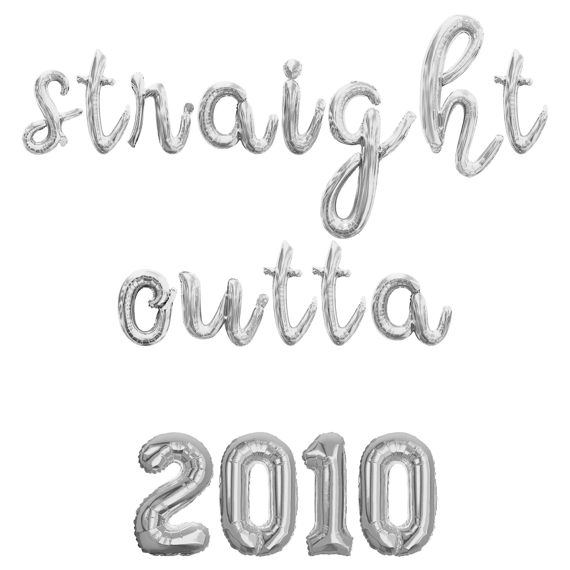 Cursive Script Letter Balloons - STRAIGHT OUTTA 2010 16" Inch Alphabet ...