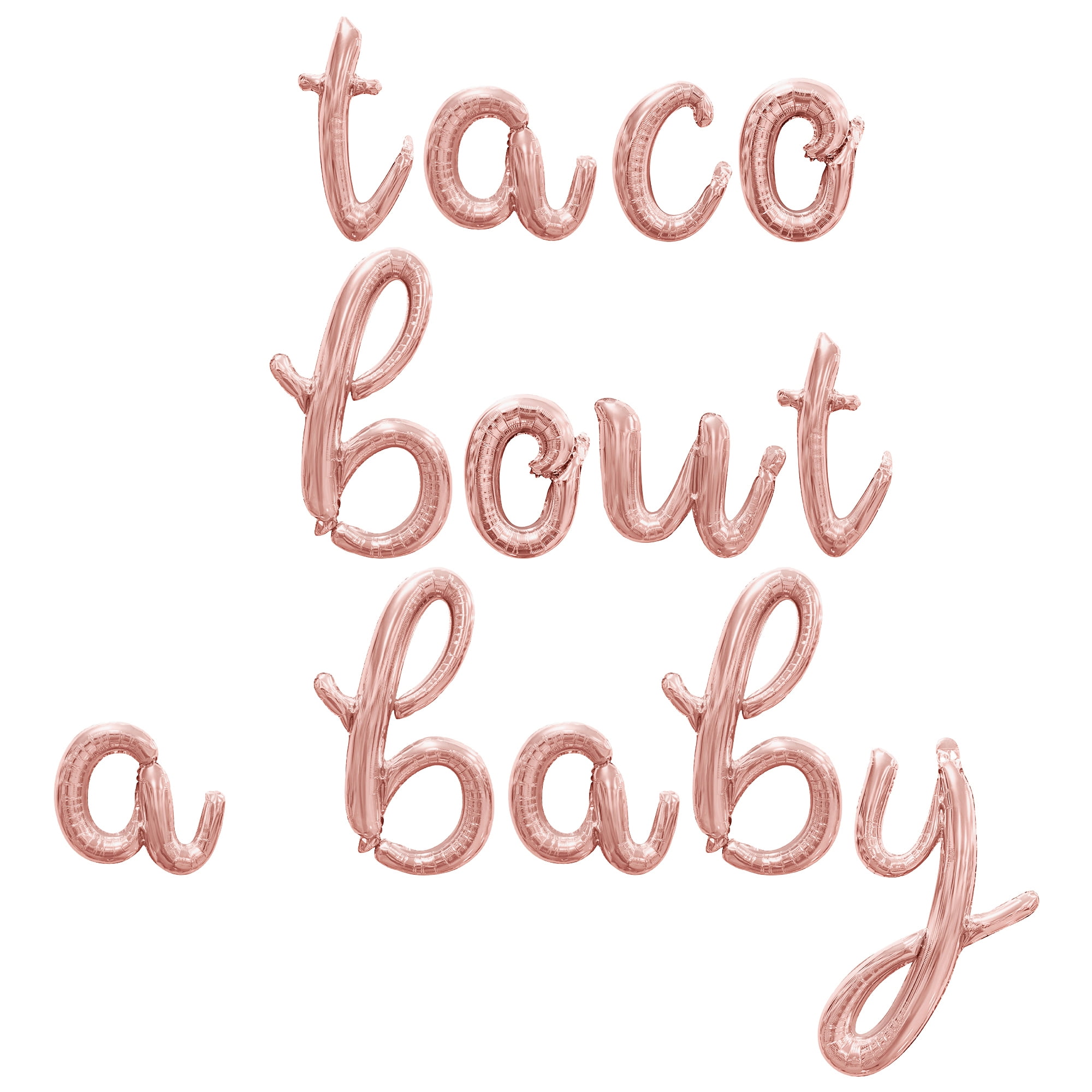 Cursive Script Letter Balloons - TACO BOUT A BABY 16" Inch Alphabet ...