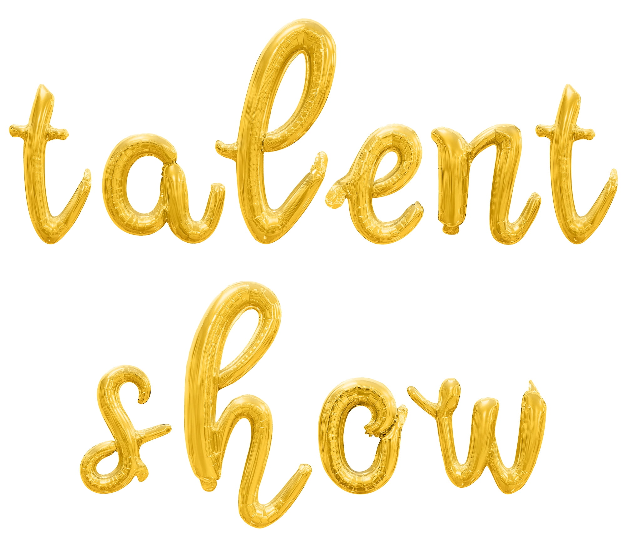 Cursive Script Letter Balloons - TALENT SHOW 16" Inch Alphabet Letters ...