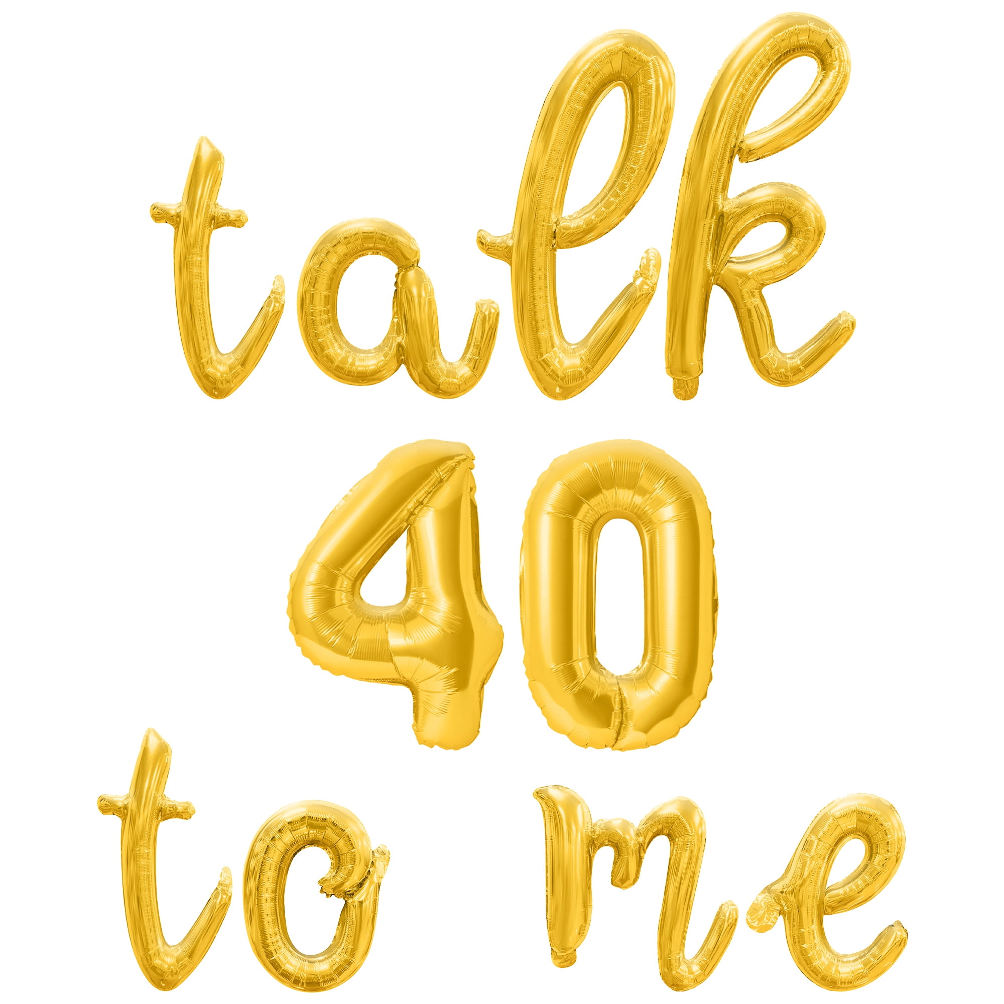 Cursive Script Letter Balloons - TALK 40 TO ME 16" Inch Alphabet ...