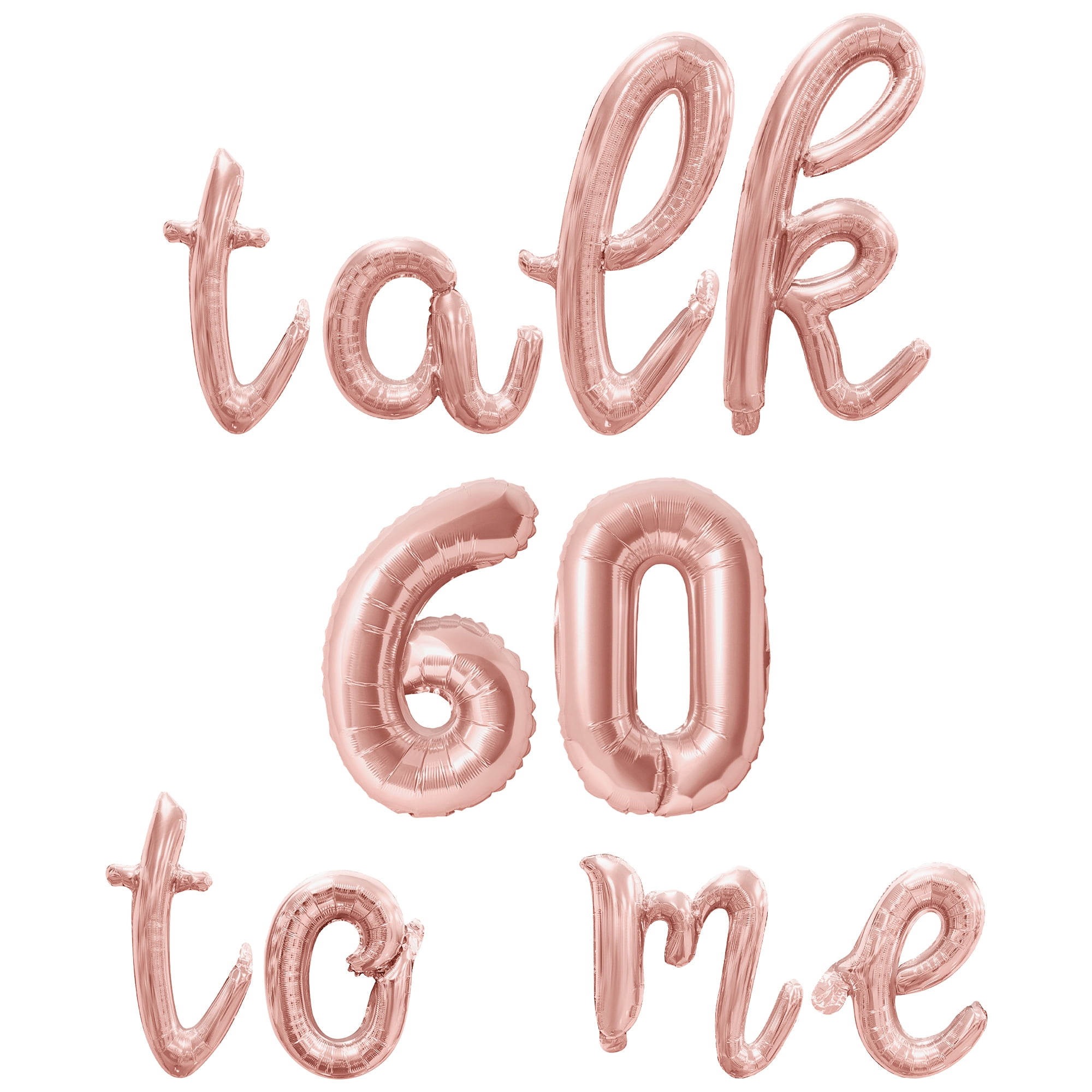 Cursive Script Letter Balloons - TALK 60 TO ME 16" Inch Alphabet ...