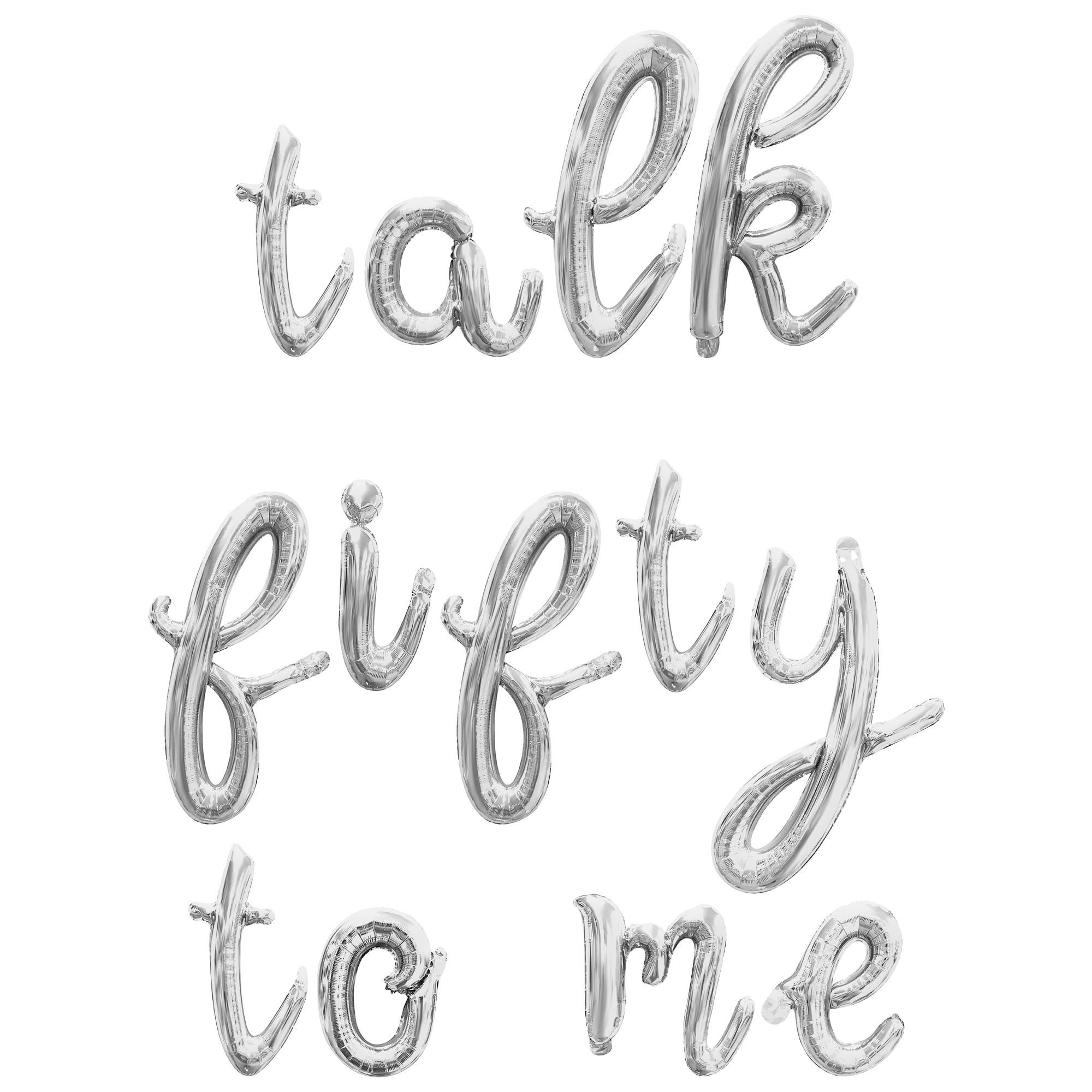 Cursive Script Letter Balloons - TALK FIFTY TO ME 16" Inch Alphabet ...