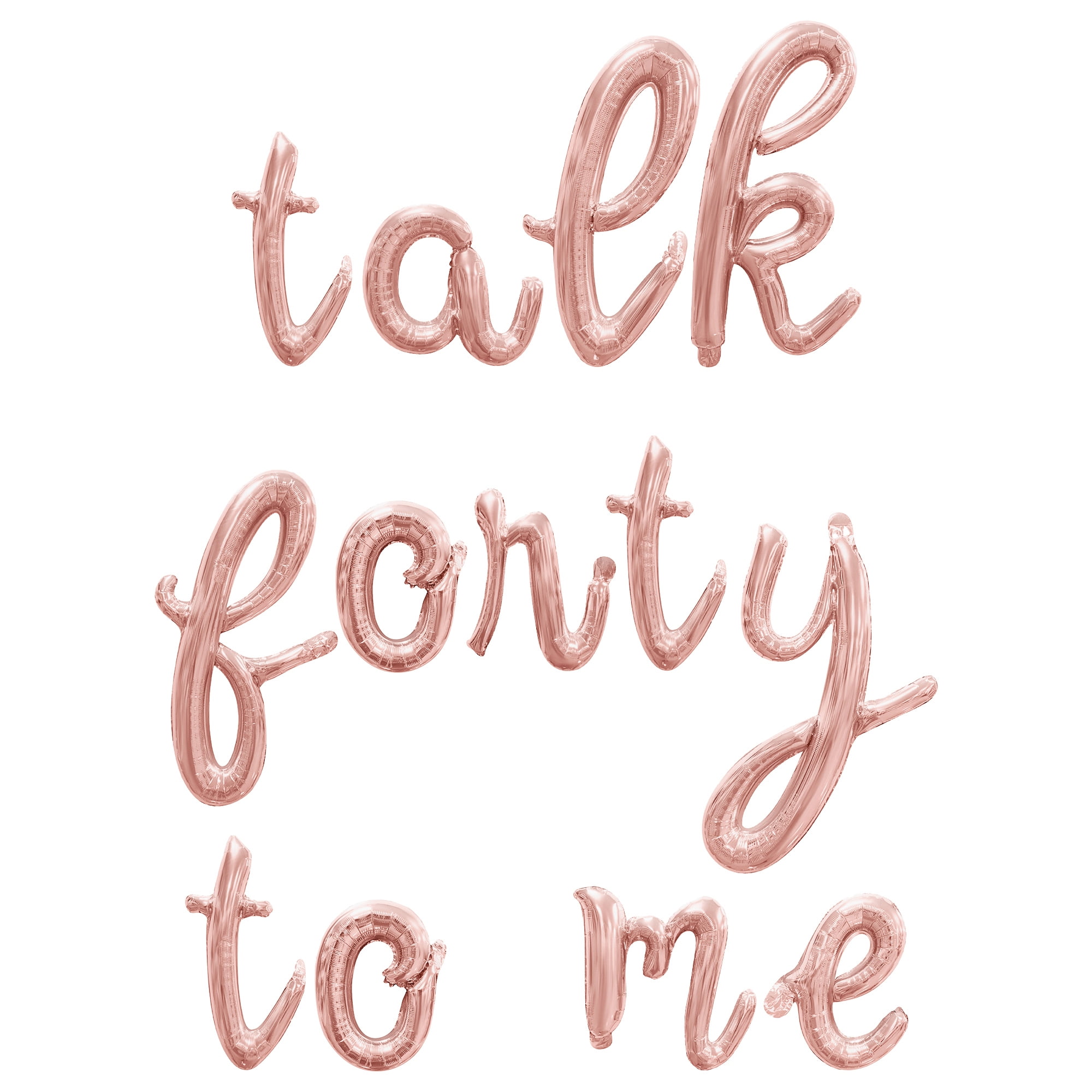 Cursive Script Letter Balloons - TALK FORTY TO ME 16" Inch Alphabet ...