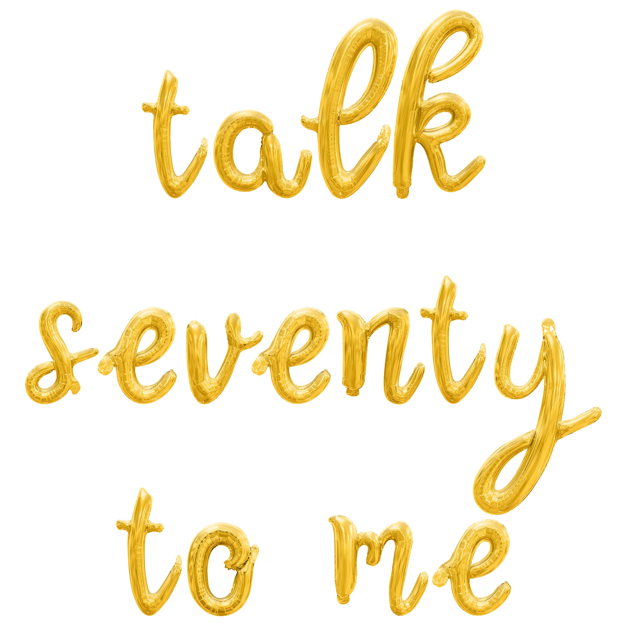 Cursive Script Letter Balloons - TALK SEVENTY TO ME 16" Inch Alphabet ...