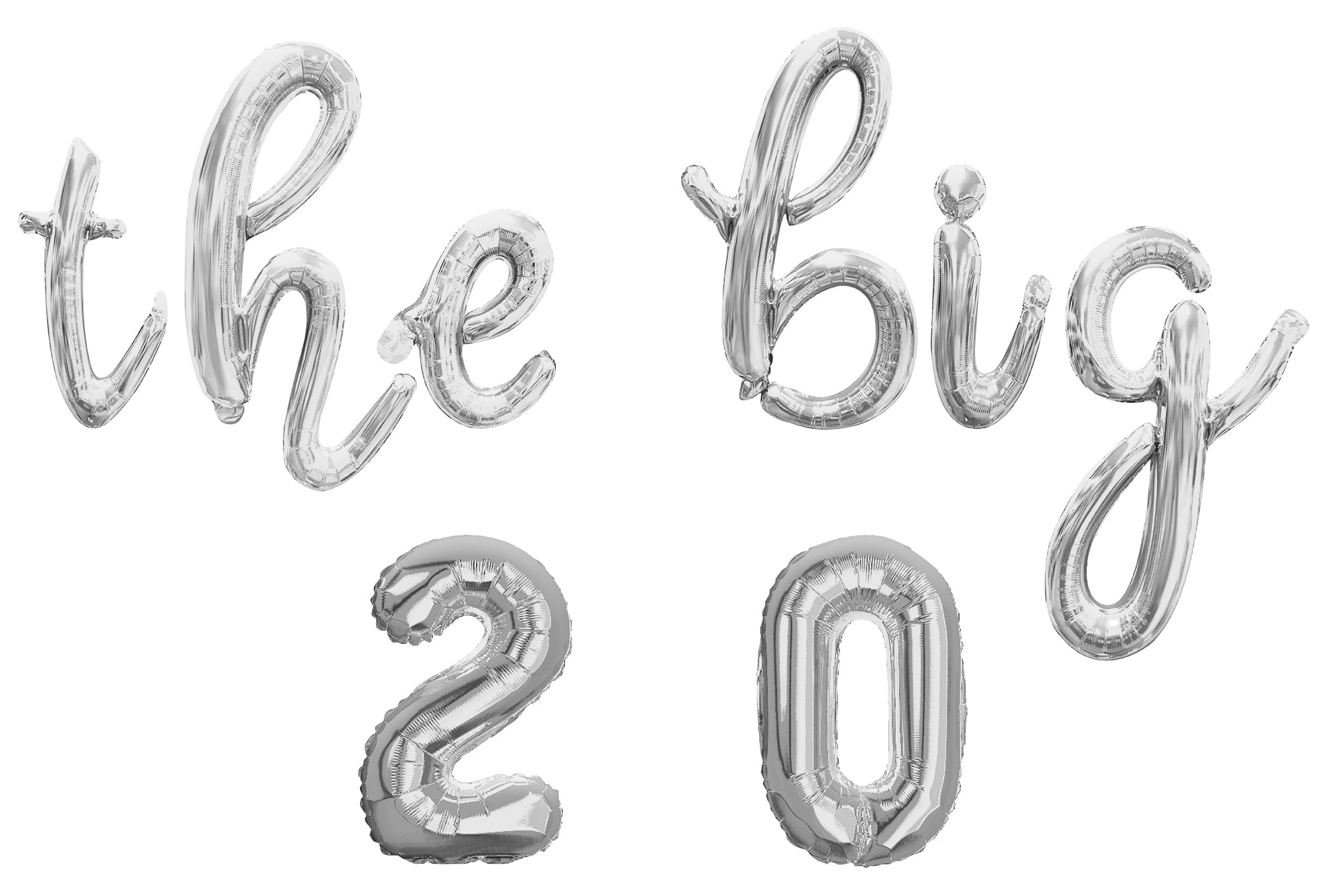 Cursive Script Letter Balloons - THE BIG 2 0 16" Inch Alphabet Letters ...