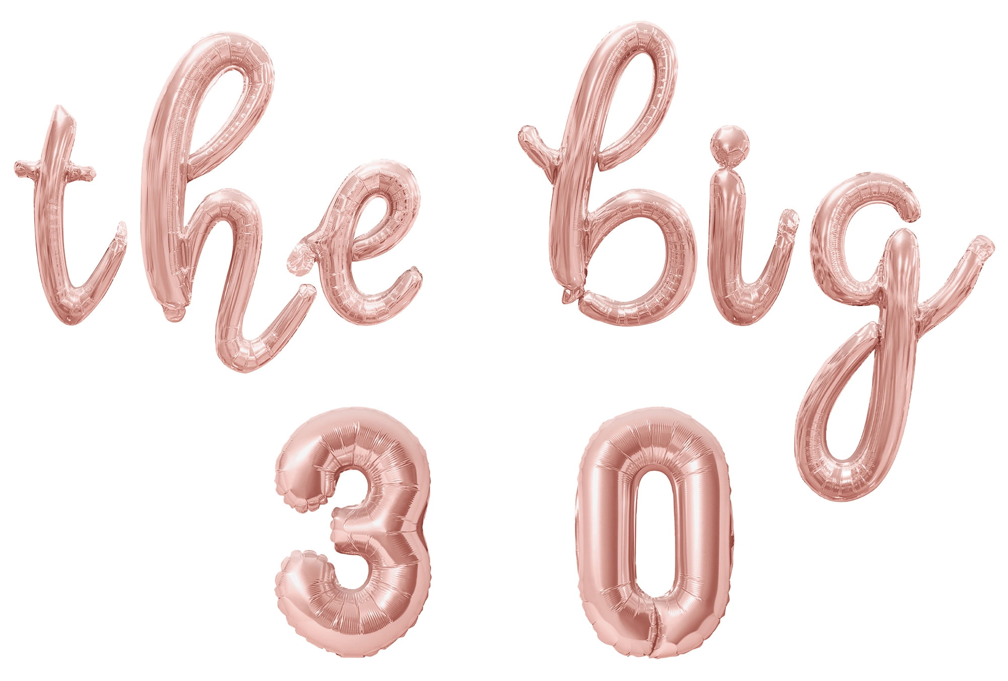 Cursive Script Letter Balloons - THE BIG 3 0 16" Inch Alphabet Letters ...