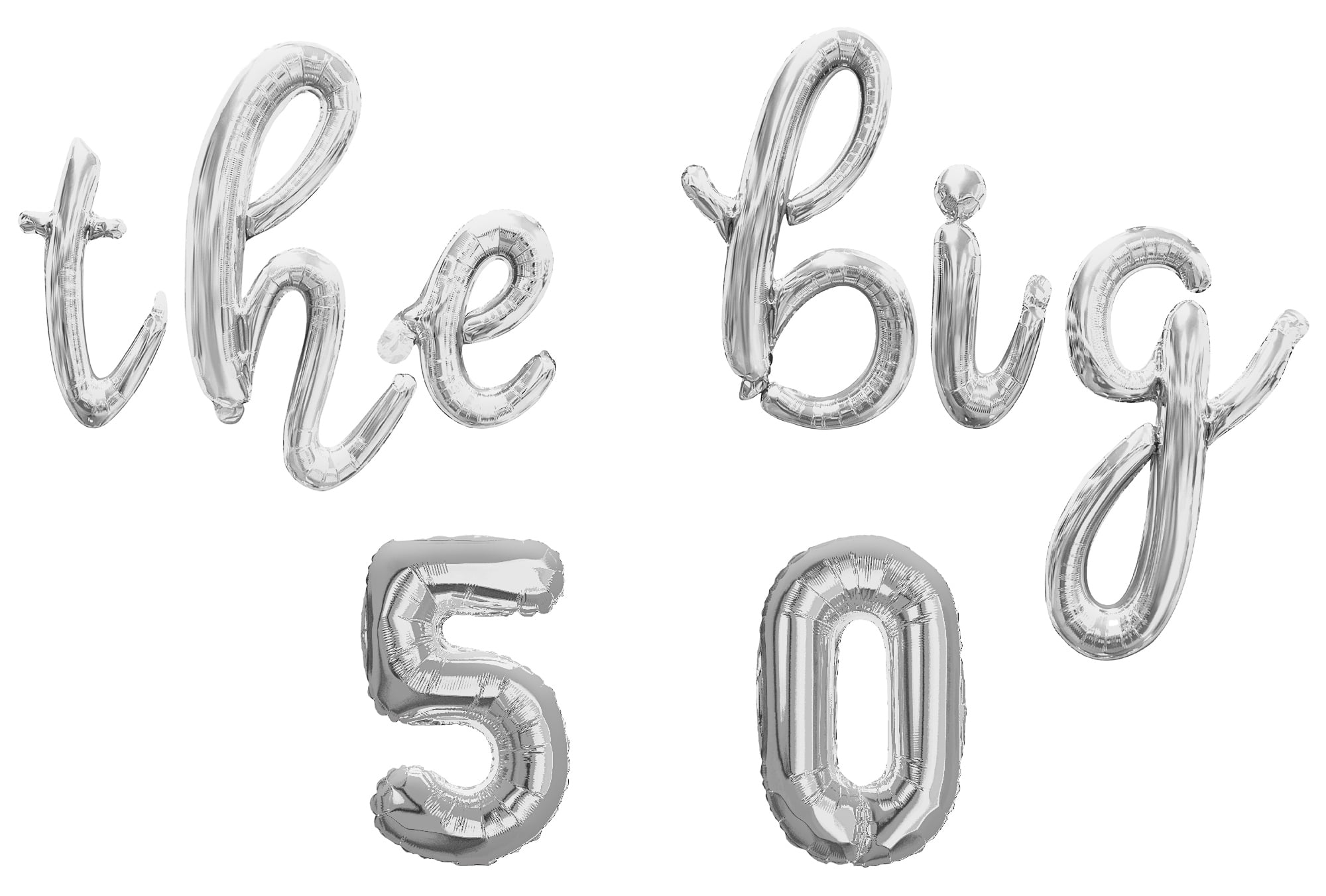 Cursive Script Letter Balloons - THE BIG 5 0 16" Inch Alphabet Letters ...