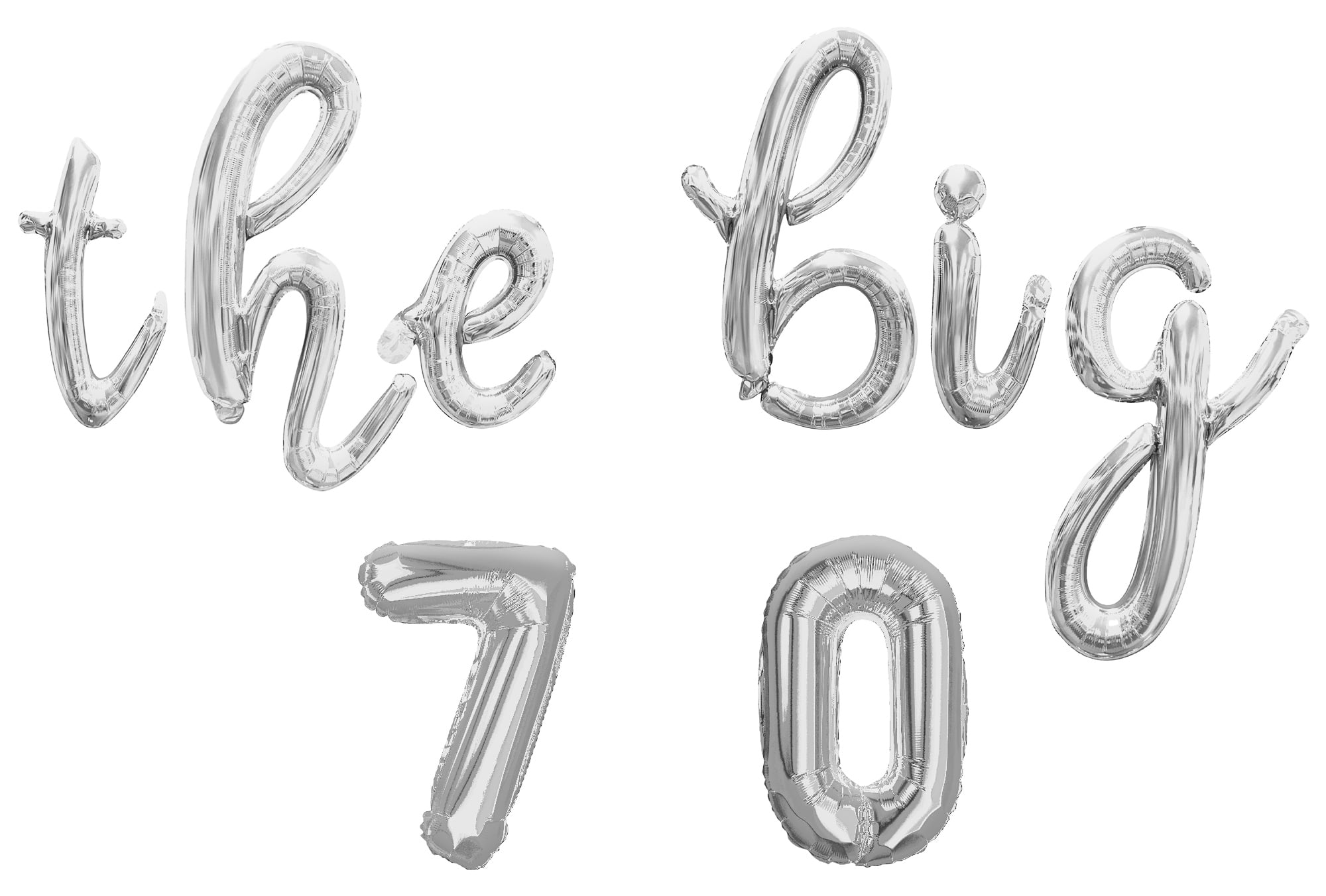 Cursive Script Letter Balloons - THE BIG 7 0 16" Inch Alphabet Letters ...