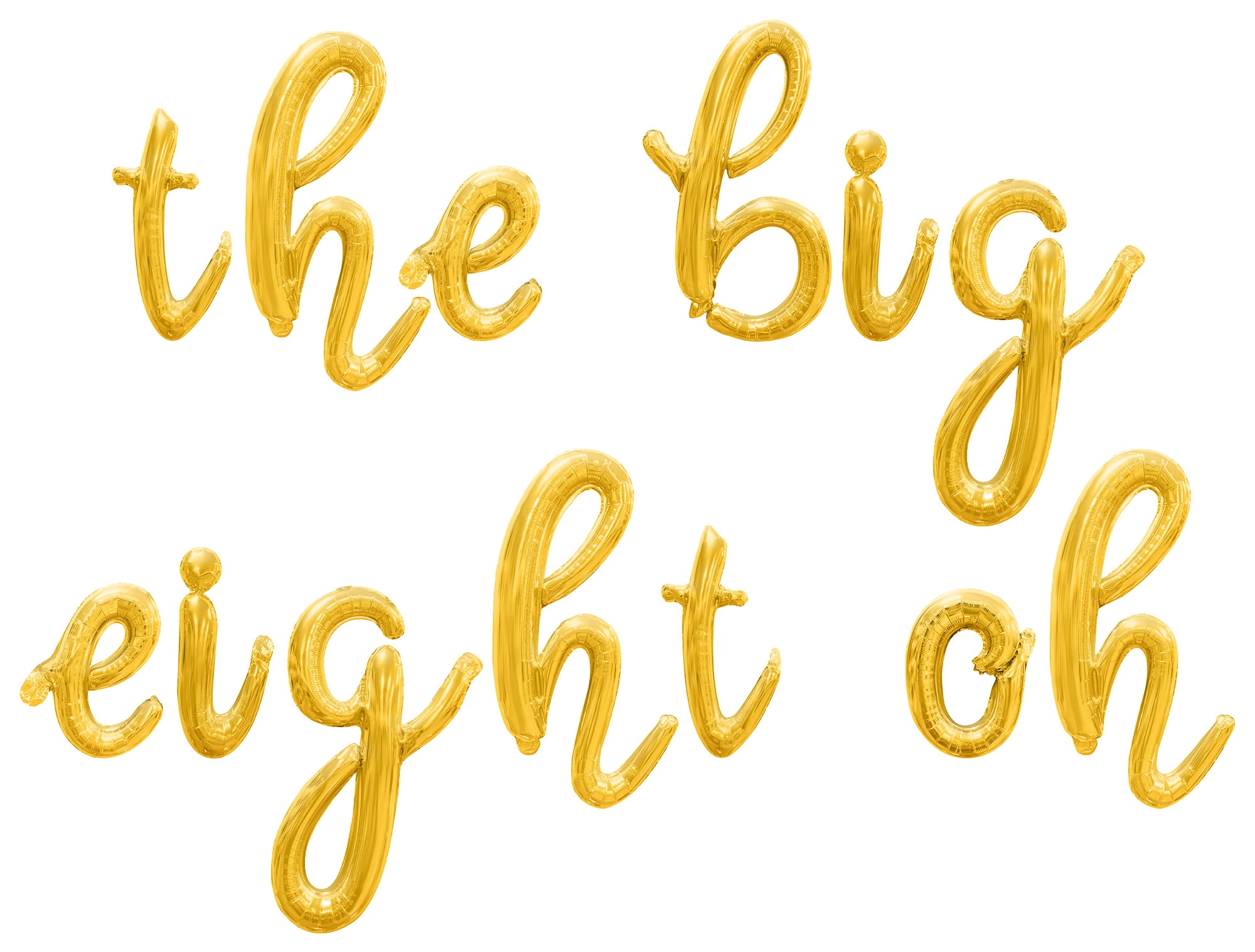 Cursive Script Letter Balloons - THE BIG EIGHT OH 16" Inch Alphabet ...