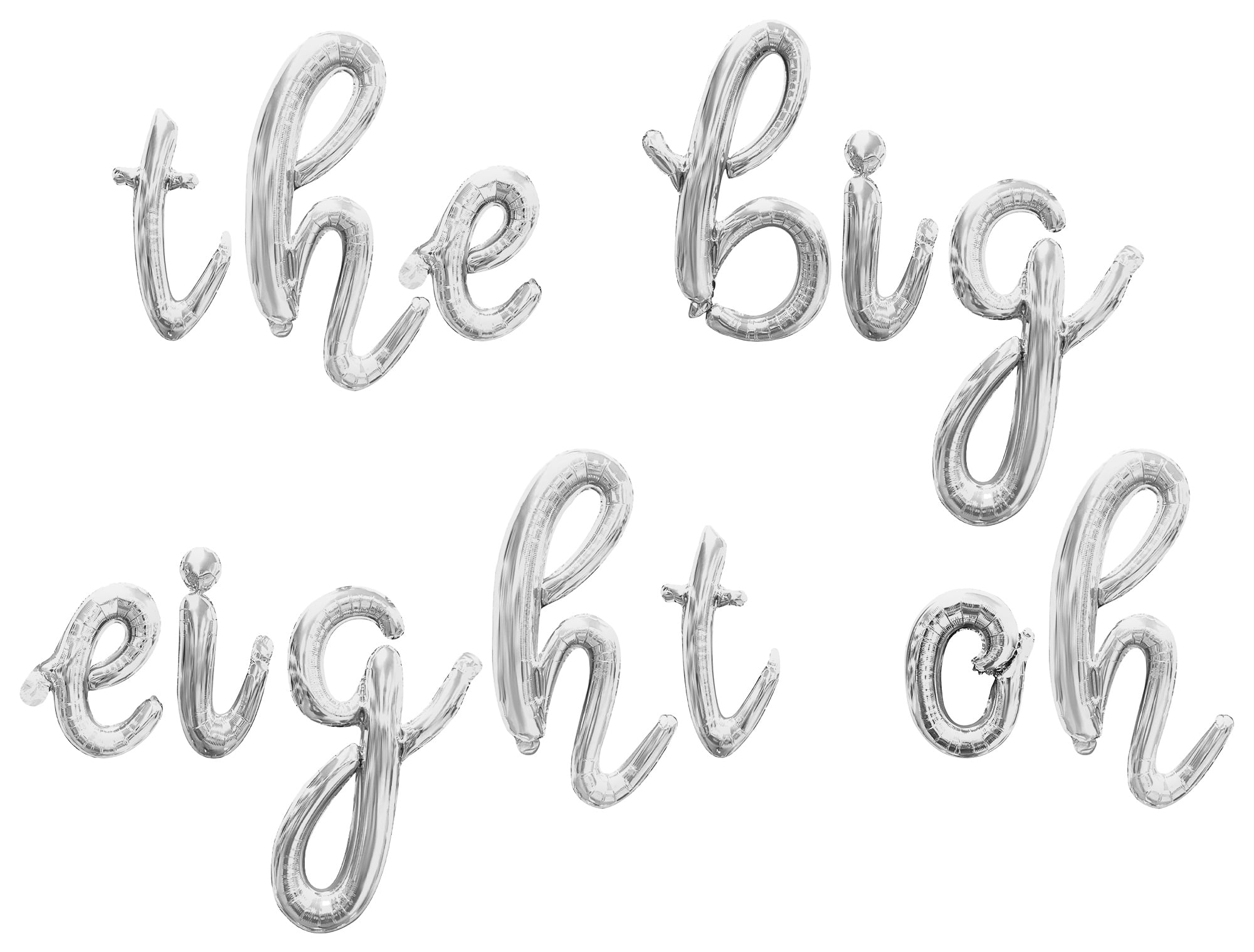 Cursive Script Letter Balloons - THE BIG EIGHT OH 16" Inch Alphabet ...