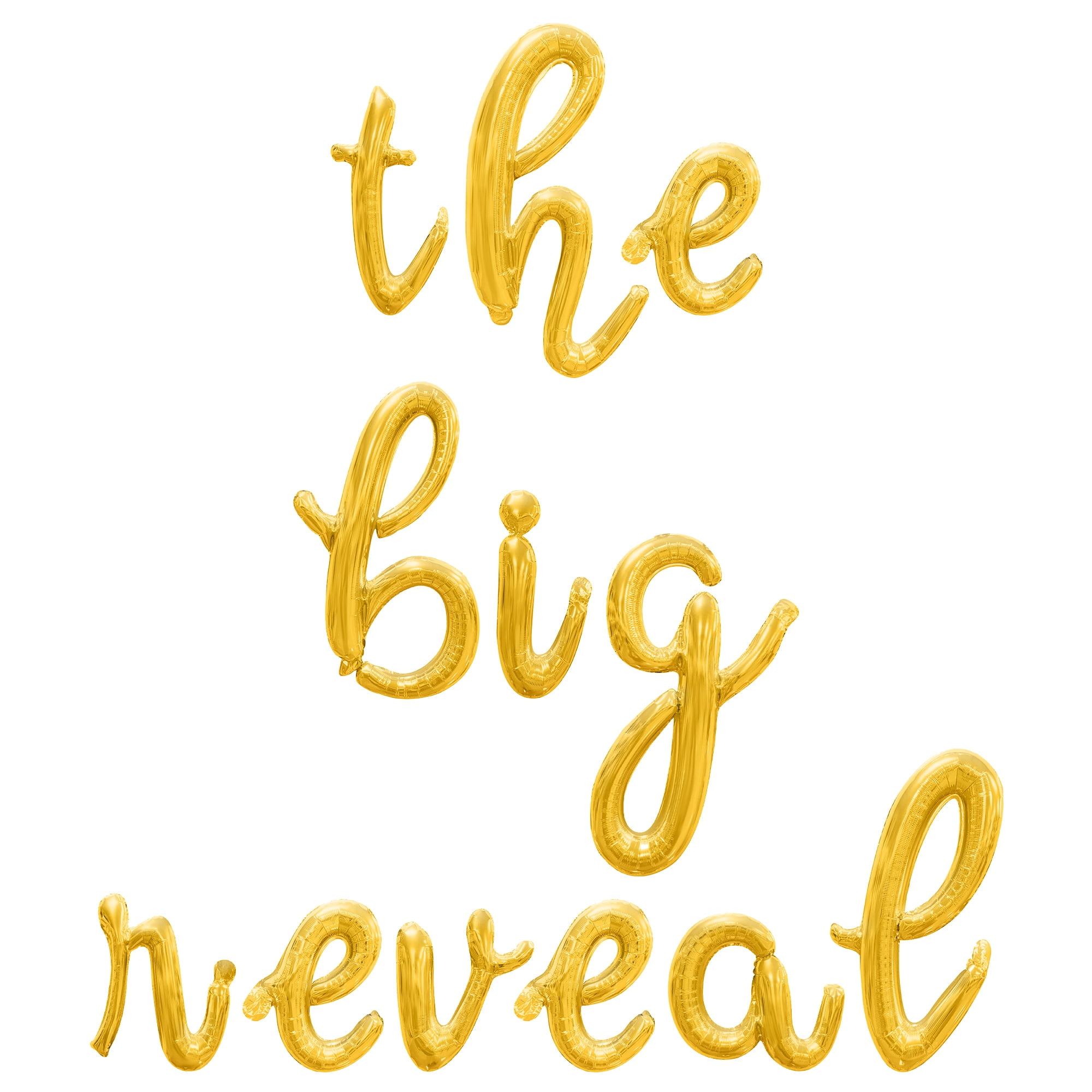 Cursive Script Letter Balloons - THE BIG REVEAL 16" Inch Alphabet ...