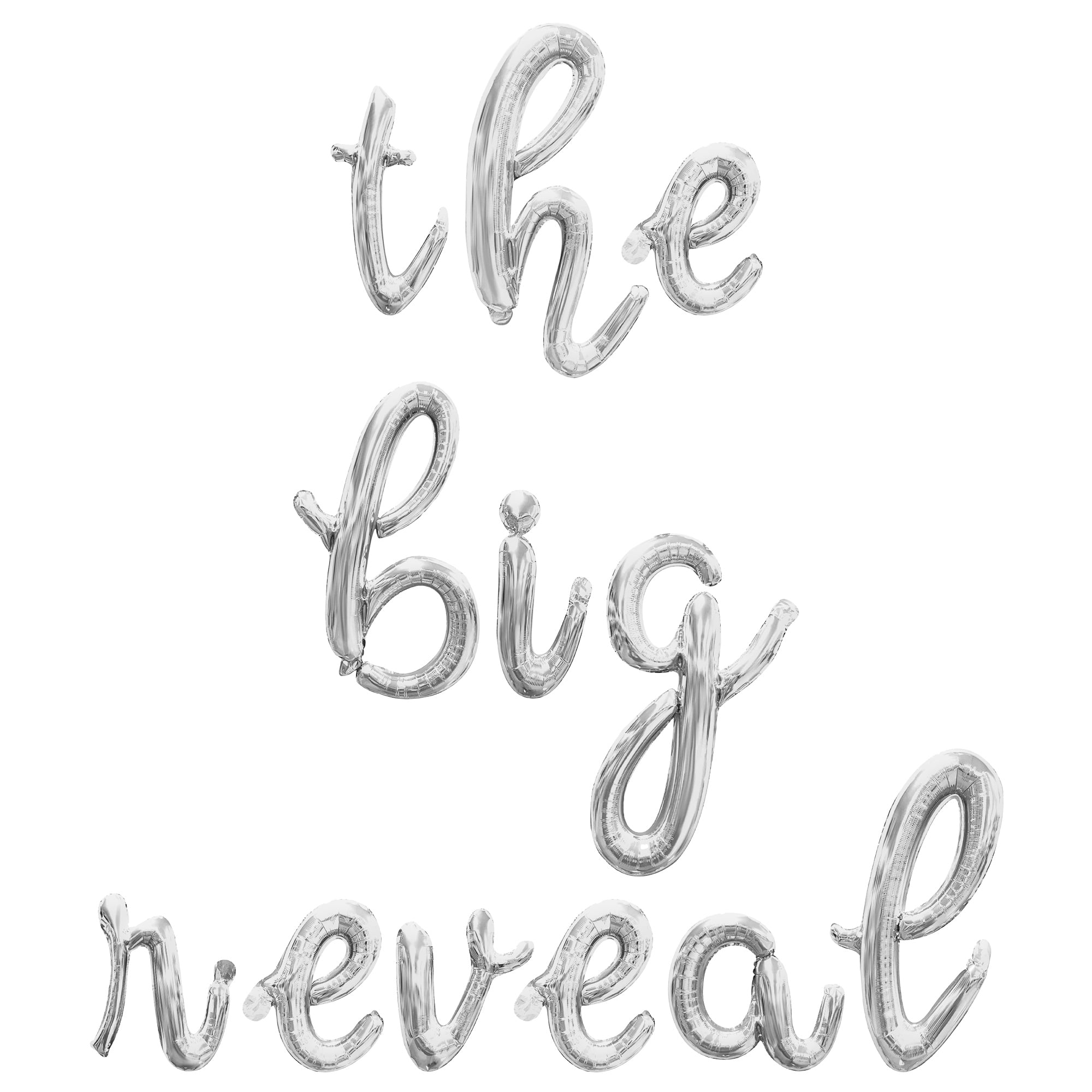 Cursive Script Letter Balloons - THE BIG REVEAL 16" Inch Alphabet ...