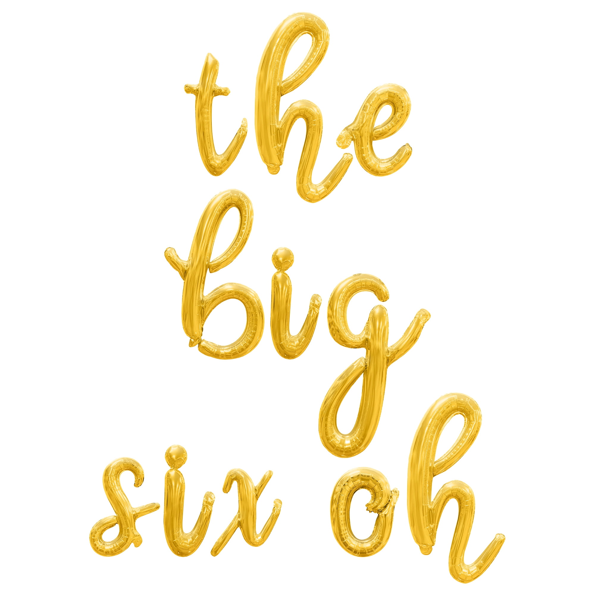 Cursive Script Letter Balloons - THE BIG SIX OH 16" Inch Alphabet ...