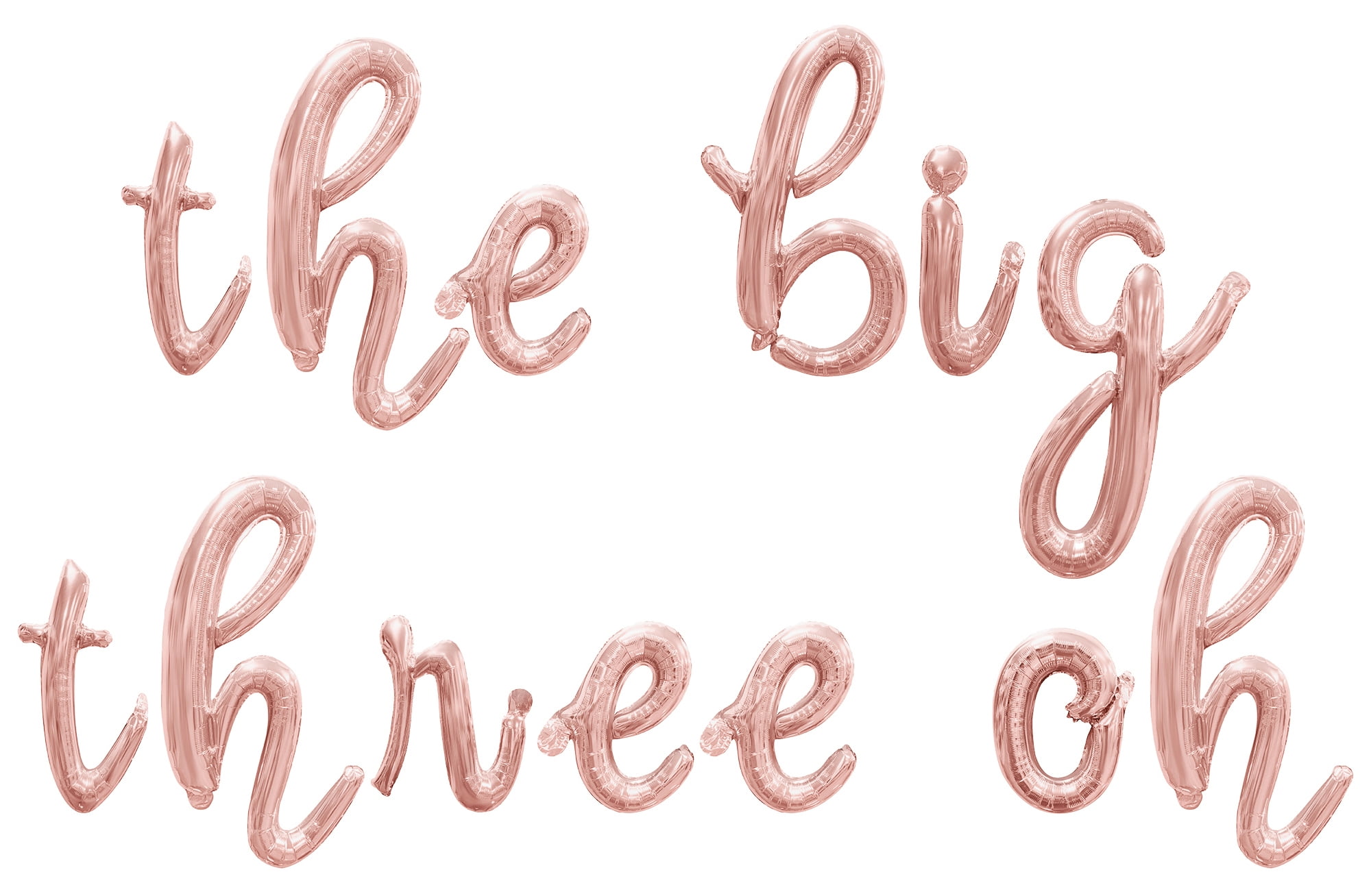 Cursive Script Letter Balloons - THE BIG THREE OH 16" Inch Alphabet ...