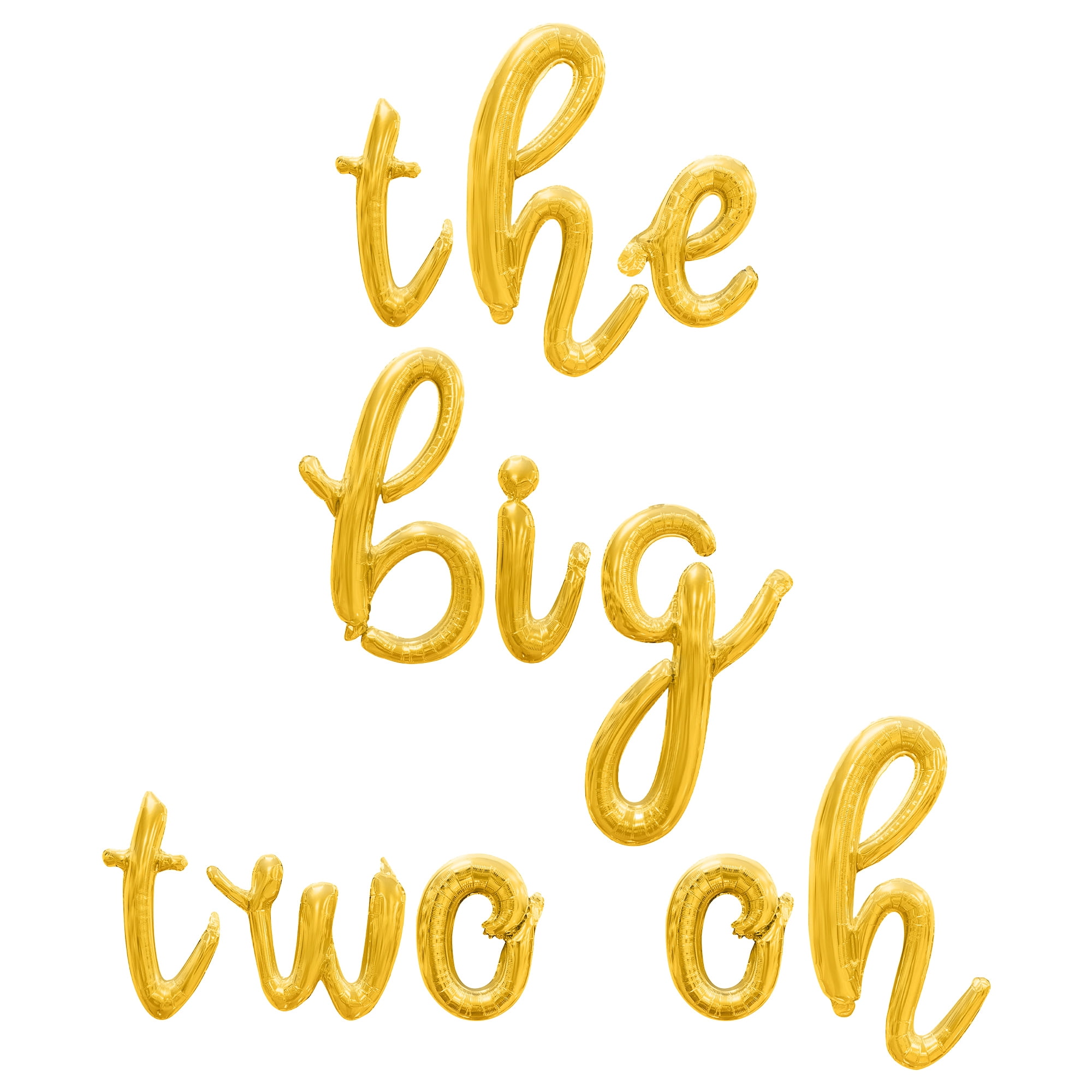 Cursive Script Letter Balloons - THE BIG TWO OH 16" Inch Alphabet ...