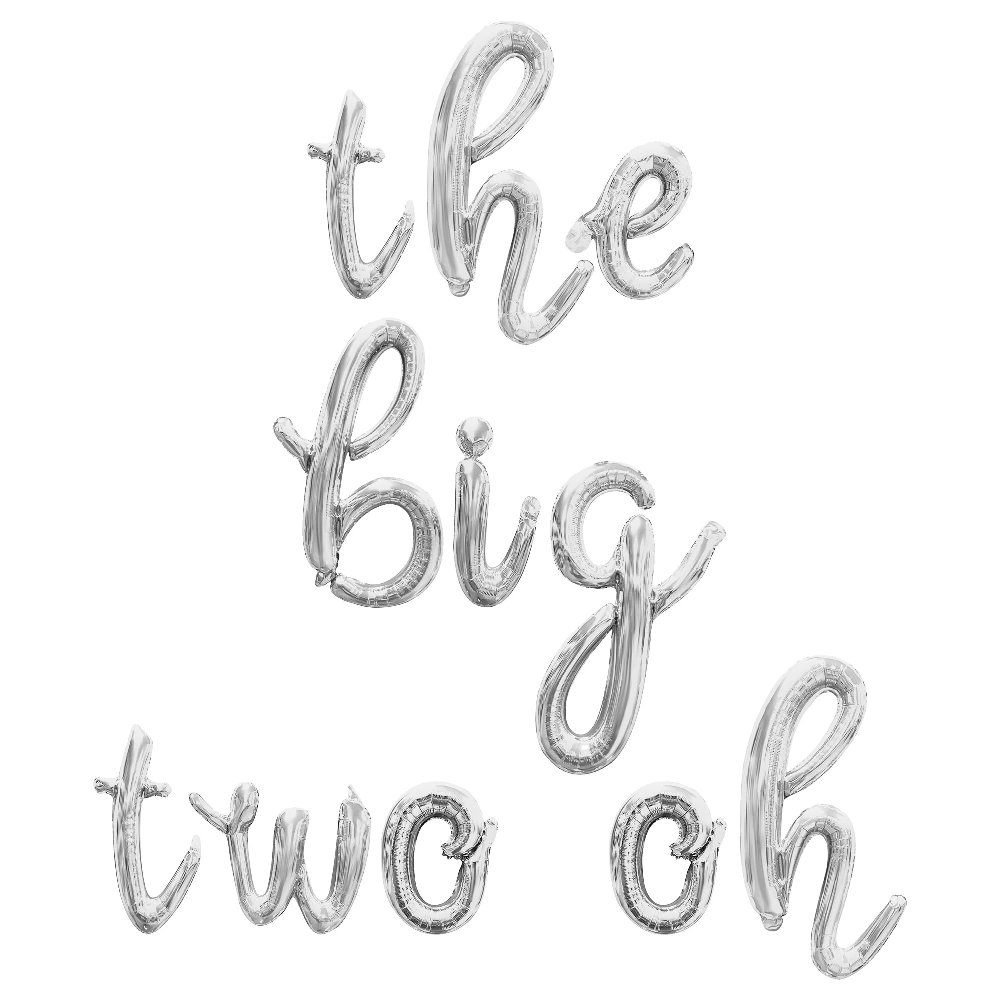 Cursive Script Letter Balloons - THE BIG TWO OH 16" Inch Alphabet ...