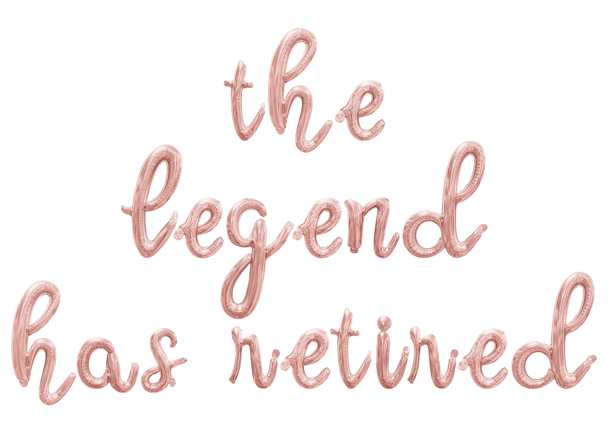 Cursive Script Letter Balloons - THE LEGEND HAS RETIRED 16" Inch ...