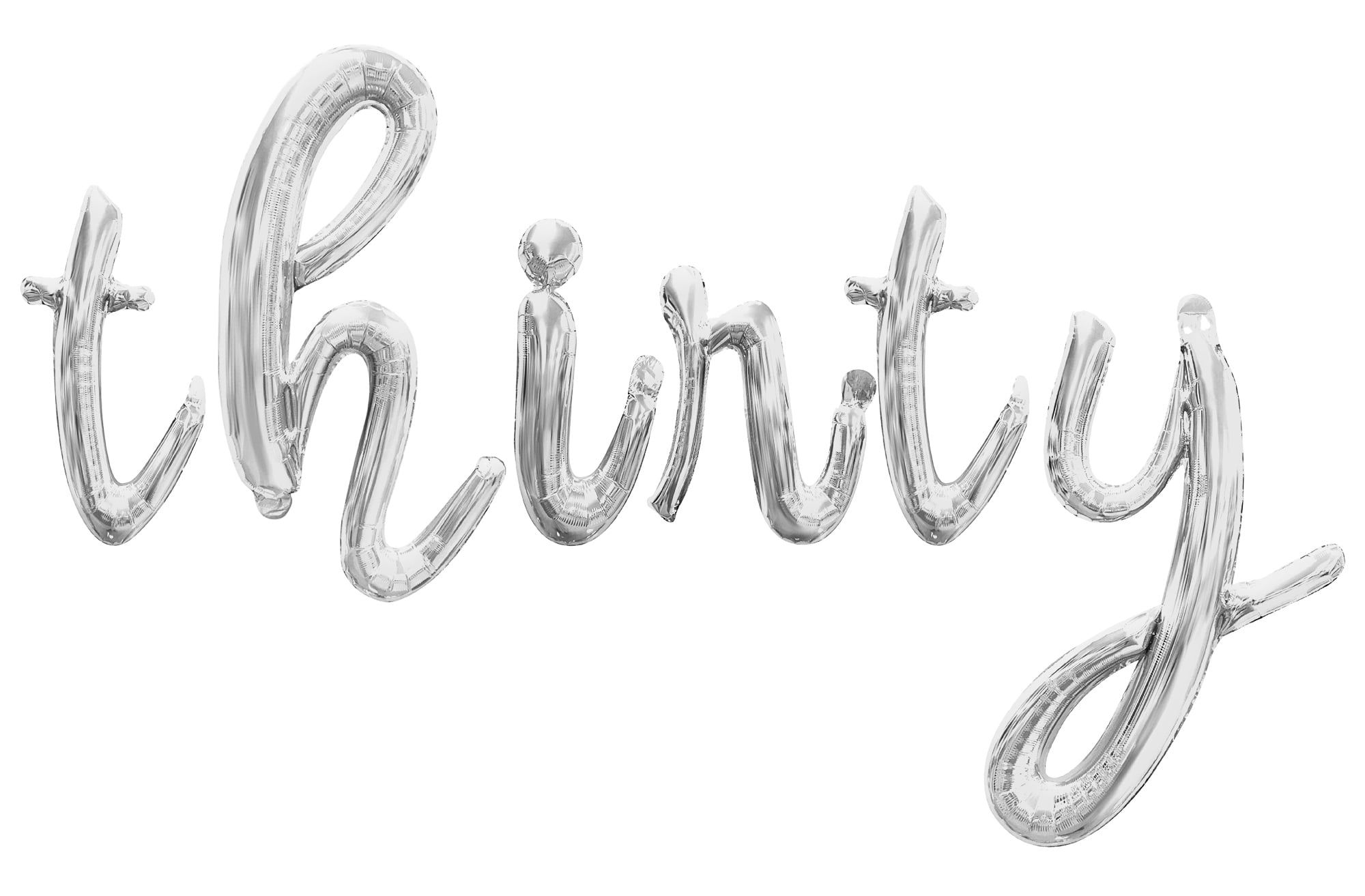 Cursive Script Letter Balloons - THIRTY 16" Inch Alphabet Letters Foil ...