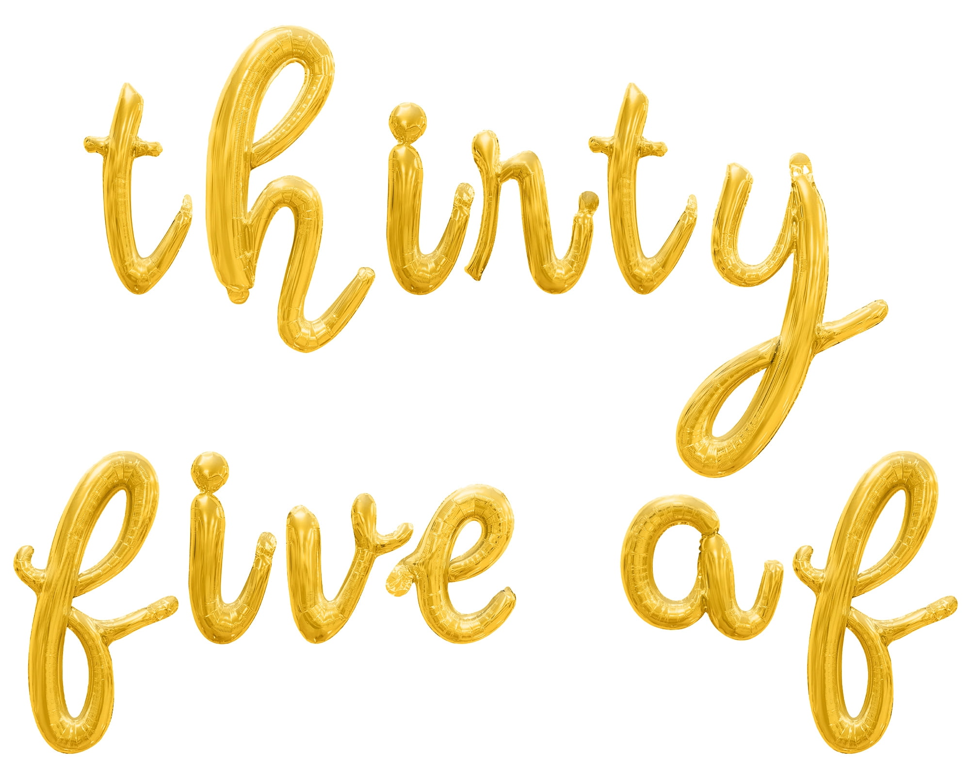 Cursive Script Letter Balloons - THIRTY FIVE AF 16" Inch Alphabet ...