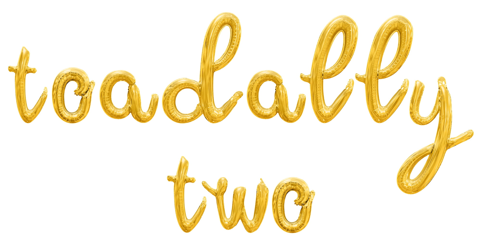Cursive Script Letter Balloons - TOADALLY TWO 16" Inch Alphabet Letters ...