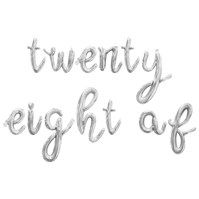 Cursive Script Letter Balloons - TWENTY EIGHT AF 16" Inch Alphabet ...