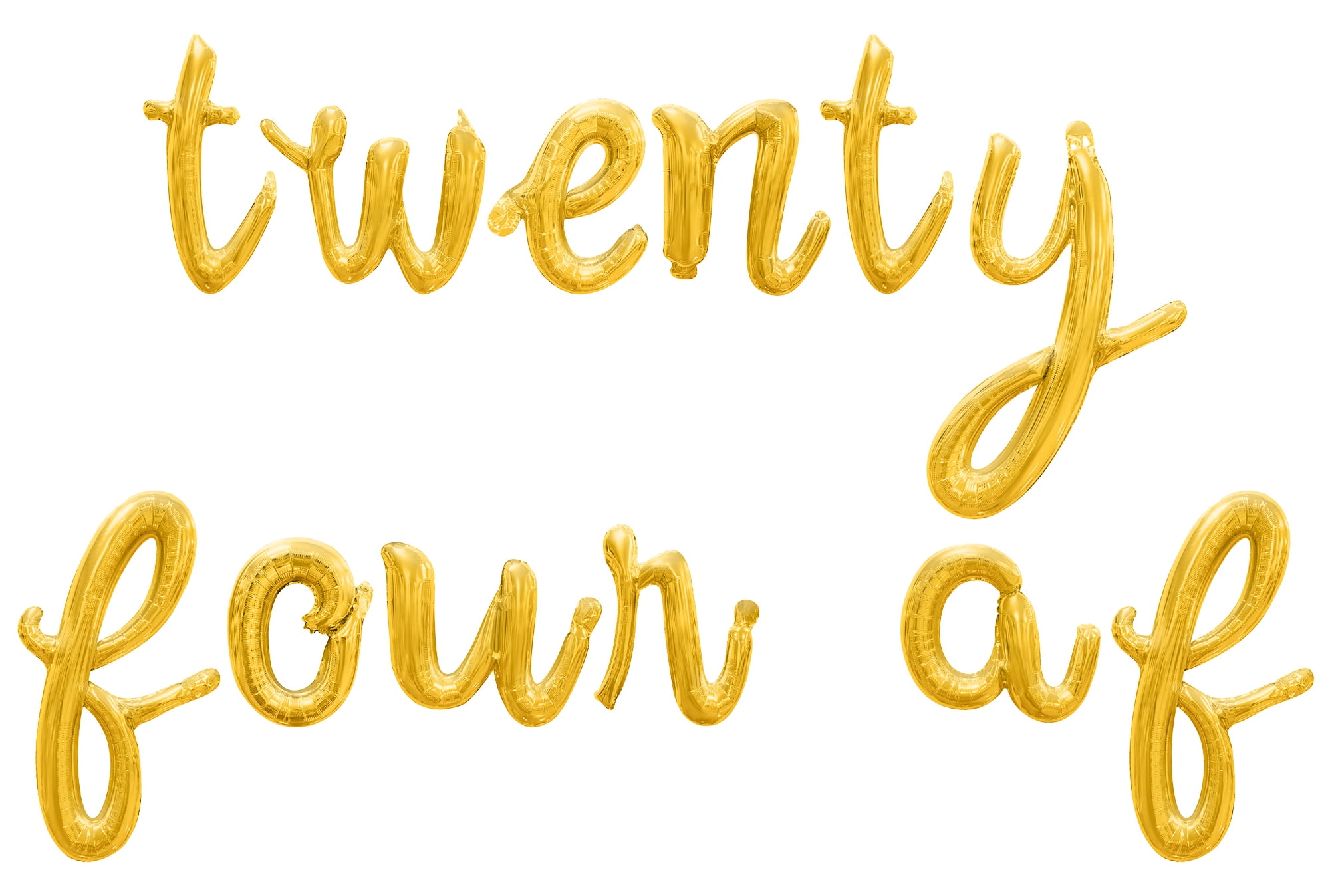 Cursive Script Letter Balloons - TWENTY FOUR AF 16" Inch Alphabet ...