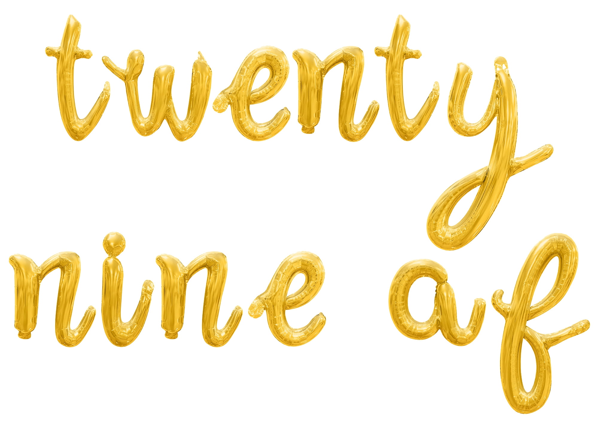 Cursive Script Letter Balloons - TWENTY NINE AF 16" Inch Alphabet ...