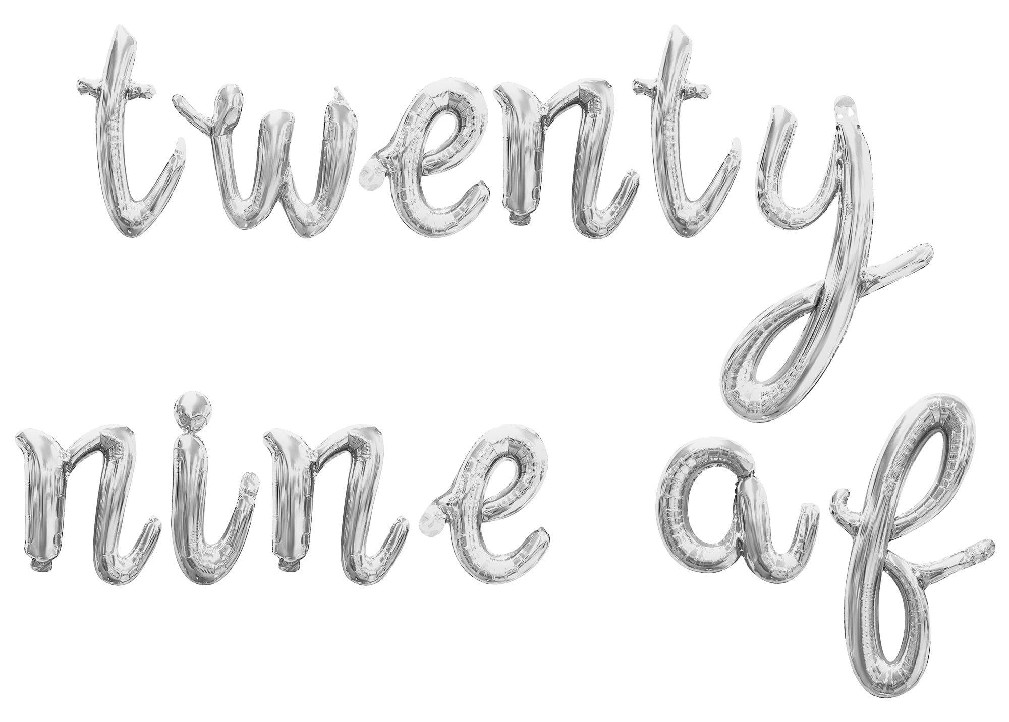 Cursive Script Letter Balloons - TWENTY NINE AF 16" Inch Alphabet ...