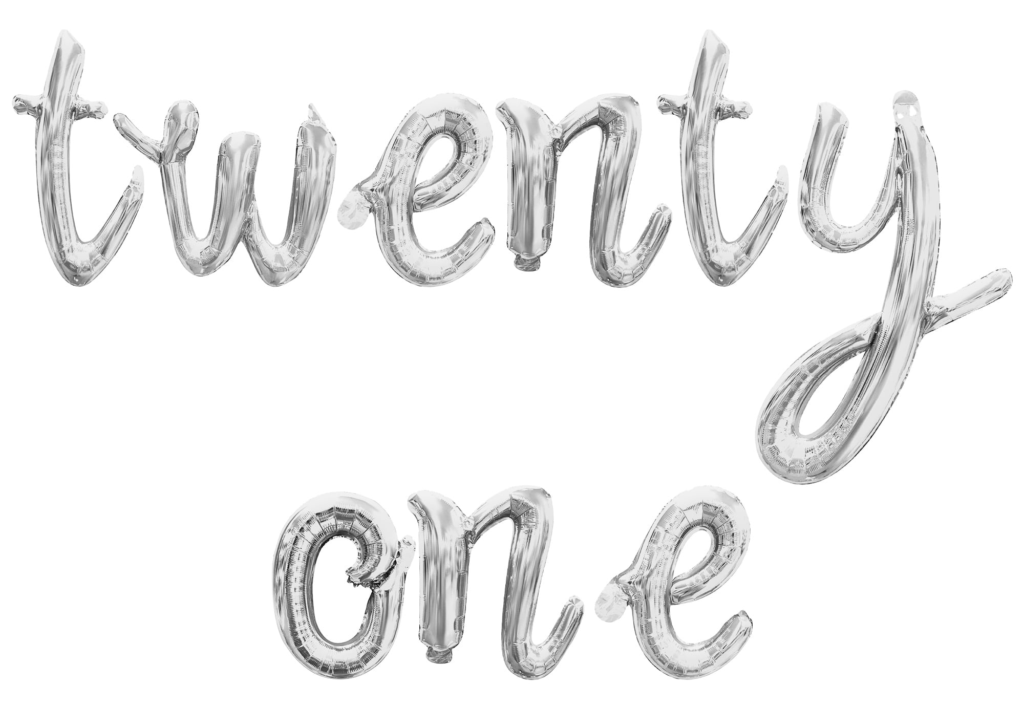 Cursive Script Letter Balloons - TWENTY ONE 16" Inch Alphabet Letters ...