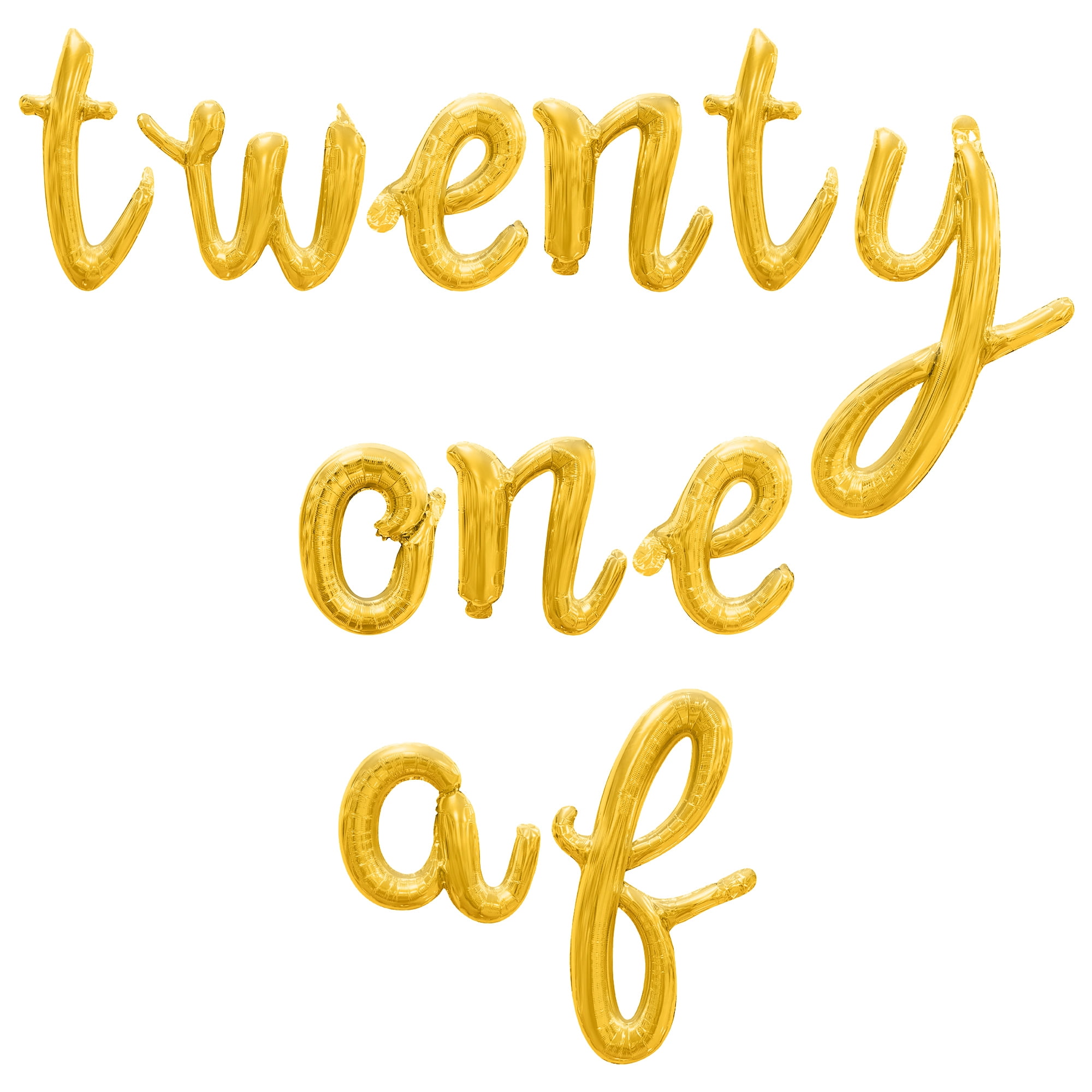 Cursive Script Letter Balloons - TWENTY ONE AF 16" Inch Alphabet ...