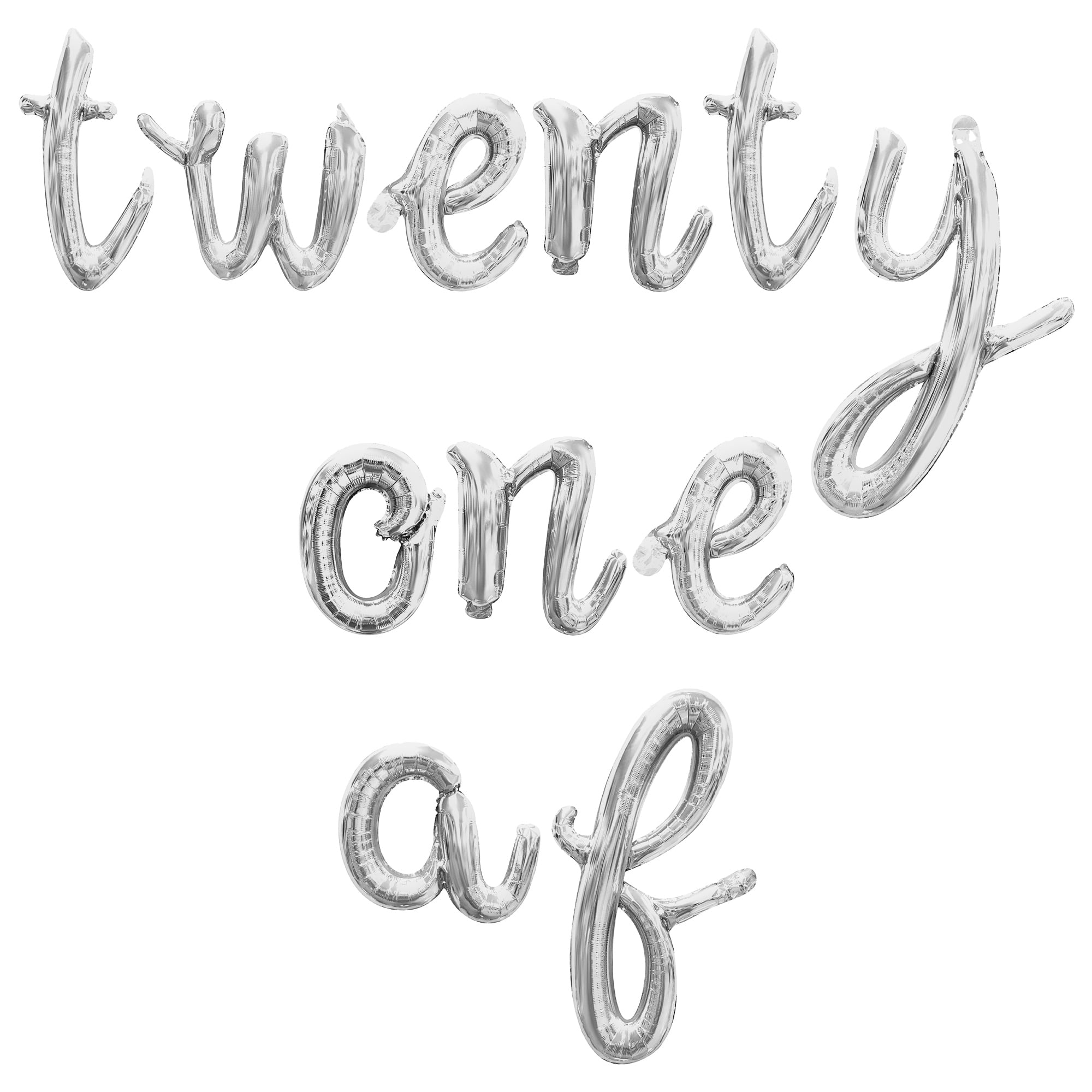 Cursive Script Letter Balloons - TWENTY ONE AF 16" Inch Alphabet ...