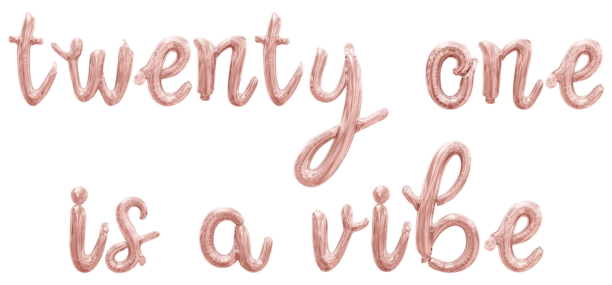 Cursive Script Letter Balloons - TWENTY ONE IS A VIBE 16" Inch Alphabet ...