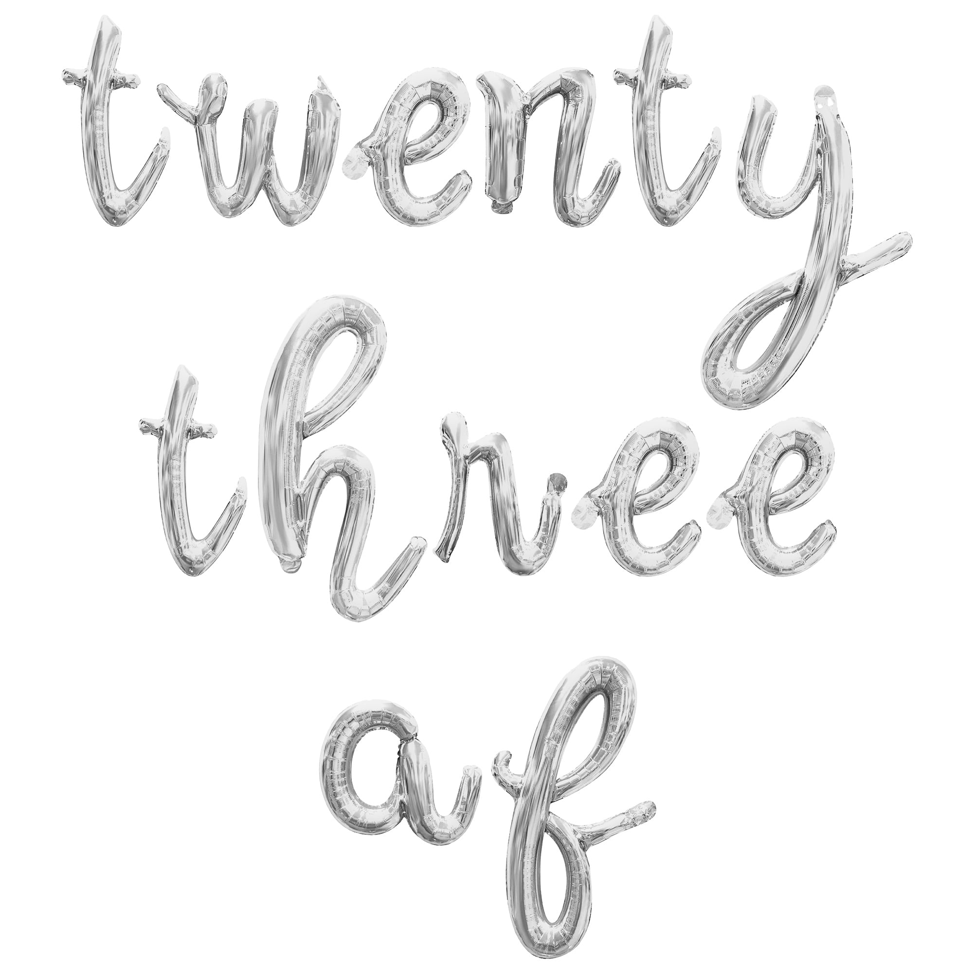Cursive Script Letter Balloons - TWENTY THREE AF 16" Inch Alphabet ...