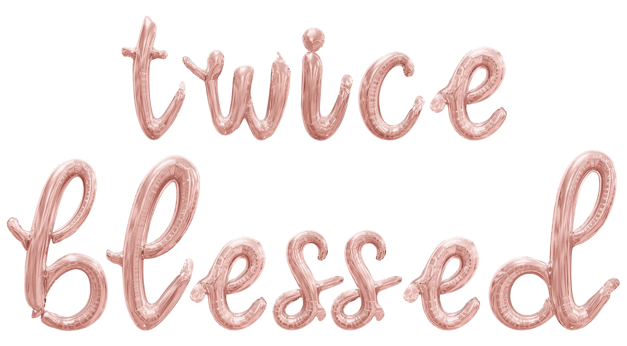 Cursive Script Letter Balloons - TWICE BLESSED 16" Inch Alphabet ...