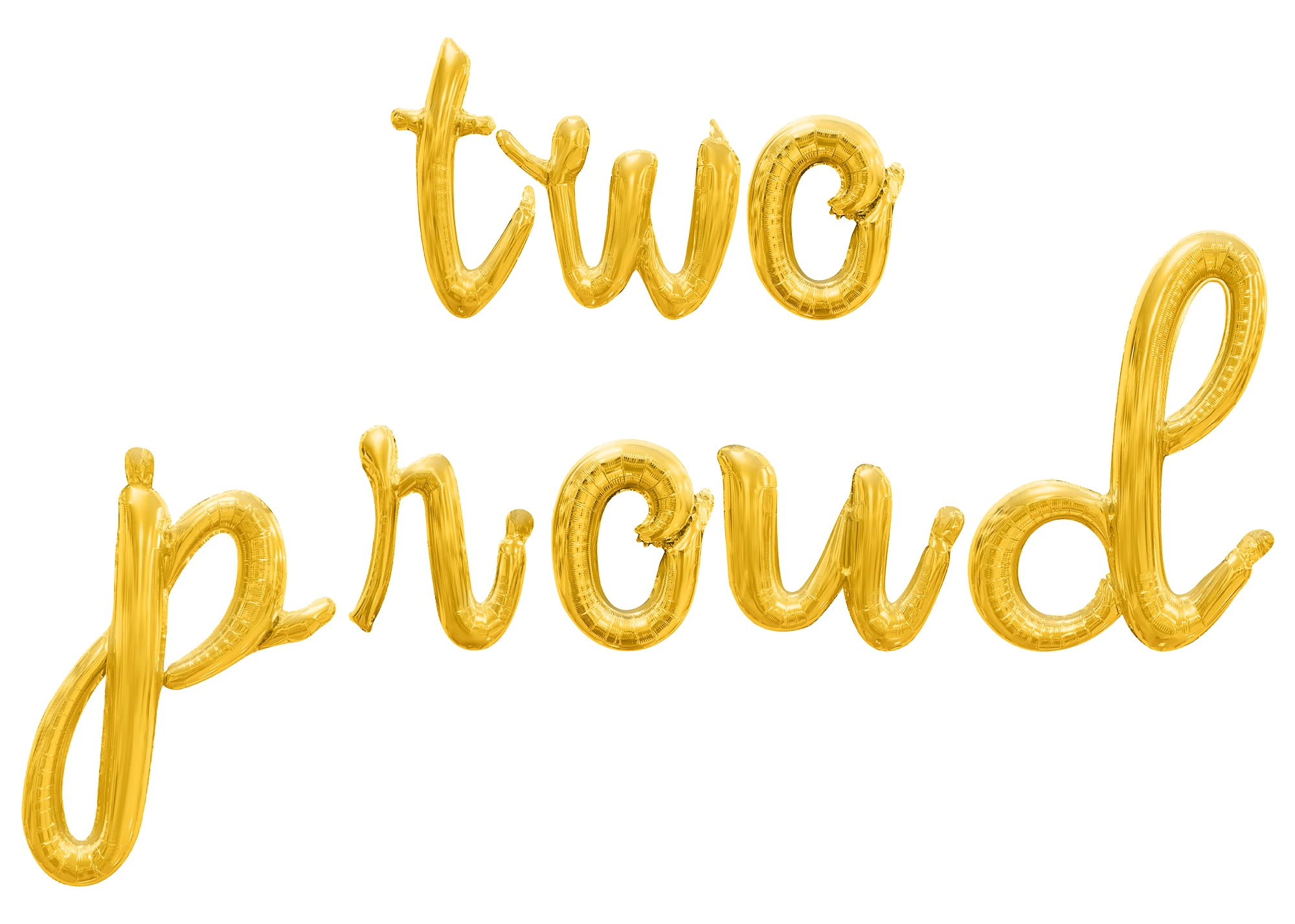 Cursive Script Letter Balloons - TWO PROUD 16" Inch Alphabet Letters ...