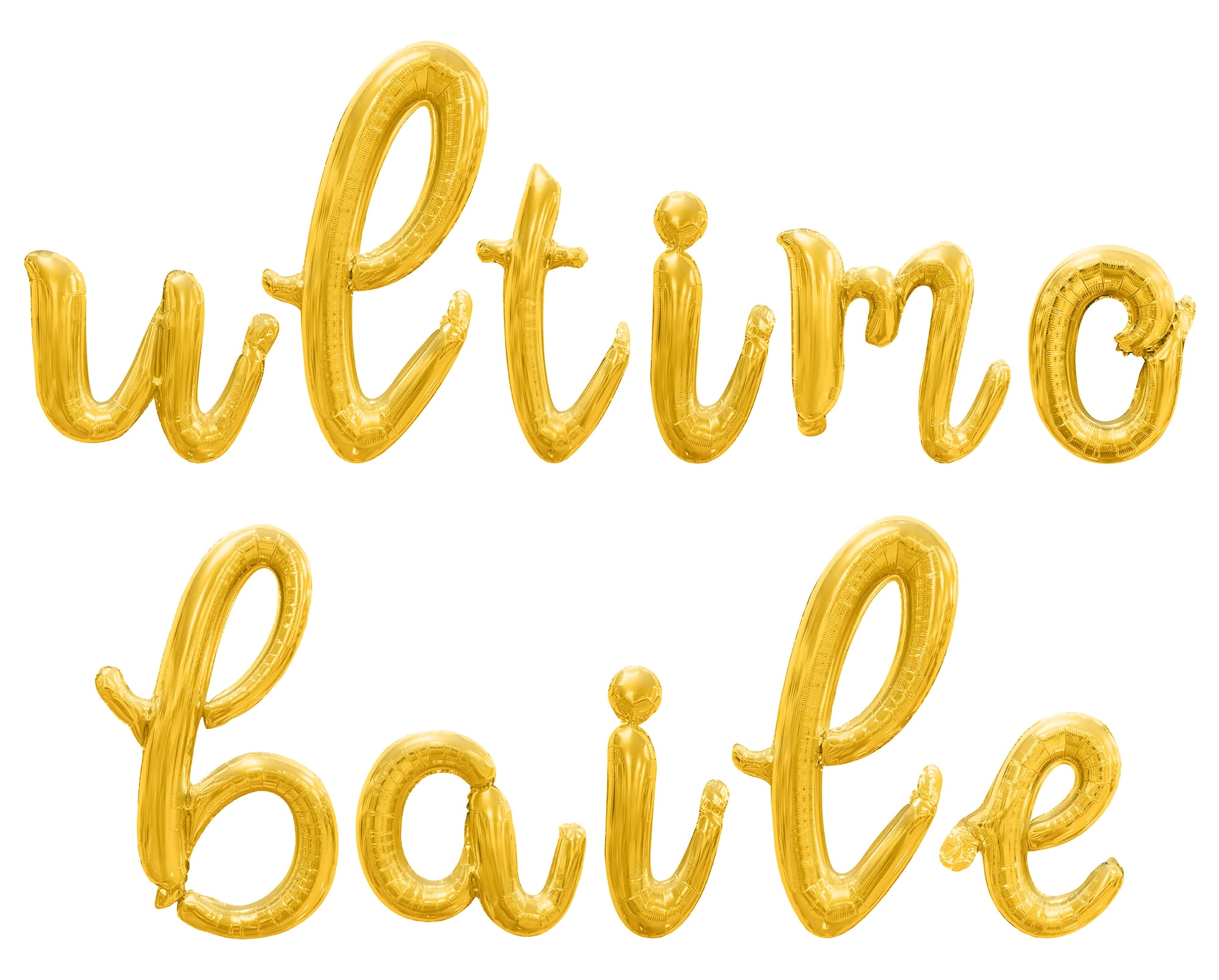Cursive Script Letter Balloons - ULTIMO BAILE SI 16" Inch Alphabet ...