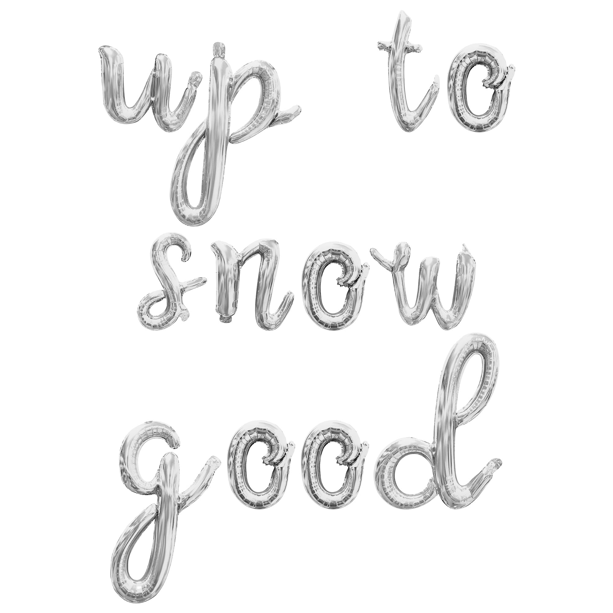 Cursive Script Letter Balloons - UP TO SNOW GOOD 16" Inch Alphabet ...