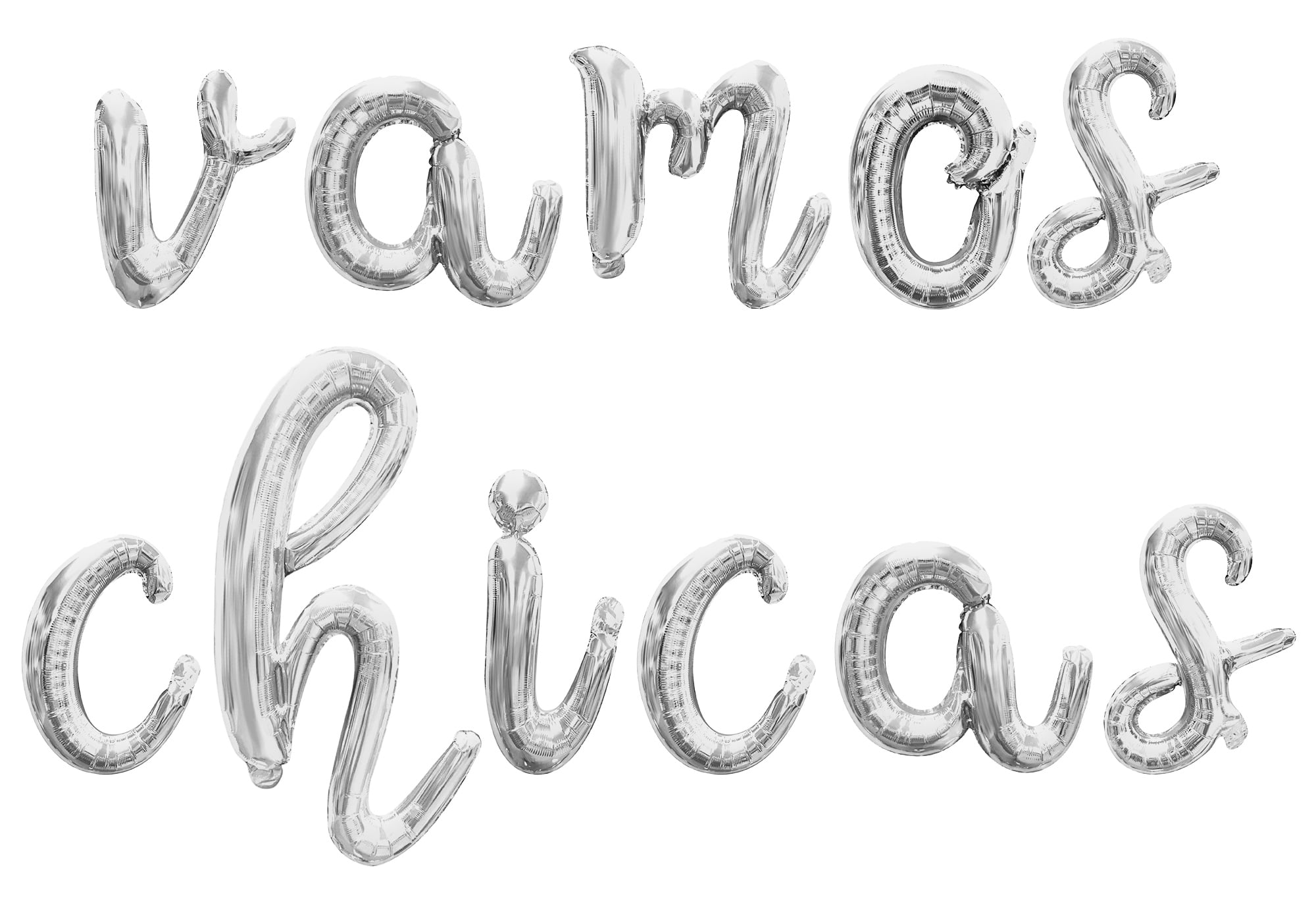 Cursive Script Letter Balloons - VAMOS CHICAS 16" Inch Alphabet Letters Foil Mylar Balloon ...