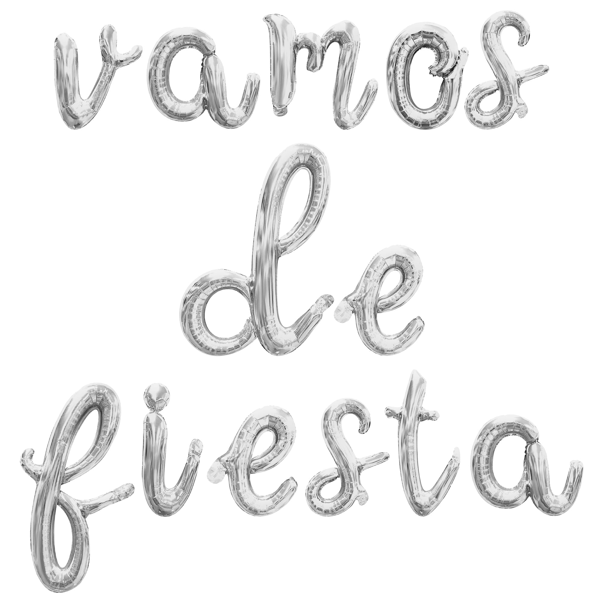 Cursive Script Letter Balloons - VAMOS DE FIESTA 16" Inch Alphabet ...